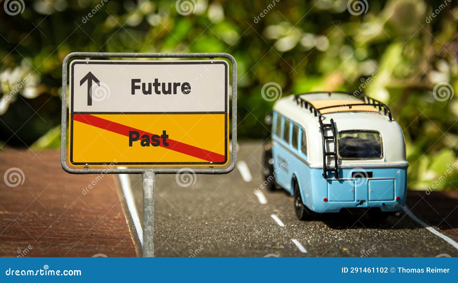 Street Sign To Future Versus Past Stock Photo - Image of relationship ...