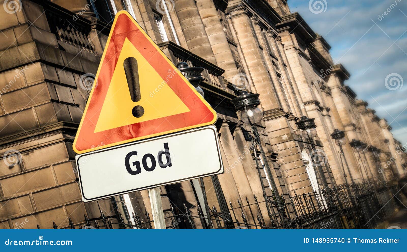 Street Sign to God stock photo. Image of devil, faith - 148935740