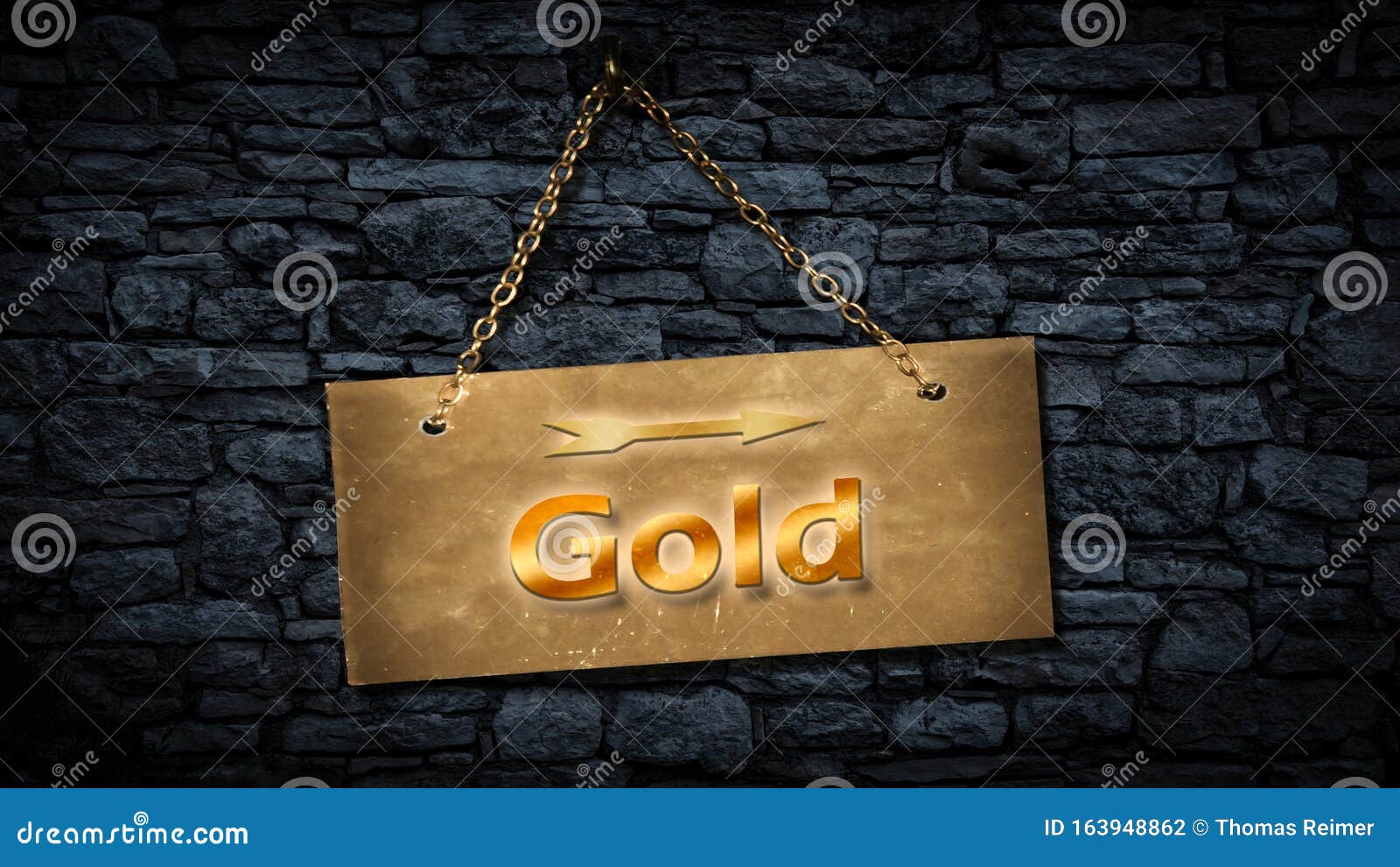 Street Sign to Gold stock photo. Image of shield, barrel - 163948862