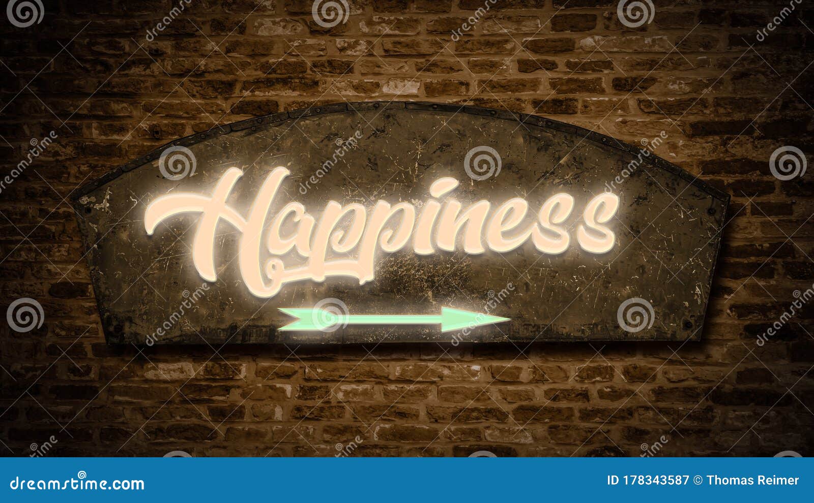 Street Sign to Happiness stock image. Image of lifelong - 178343587