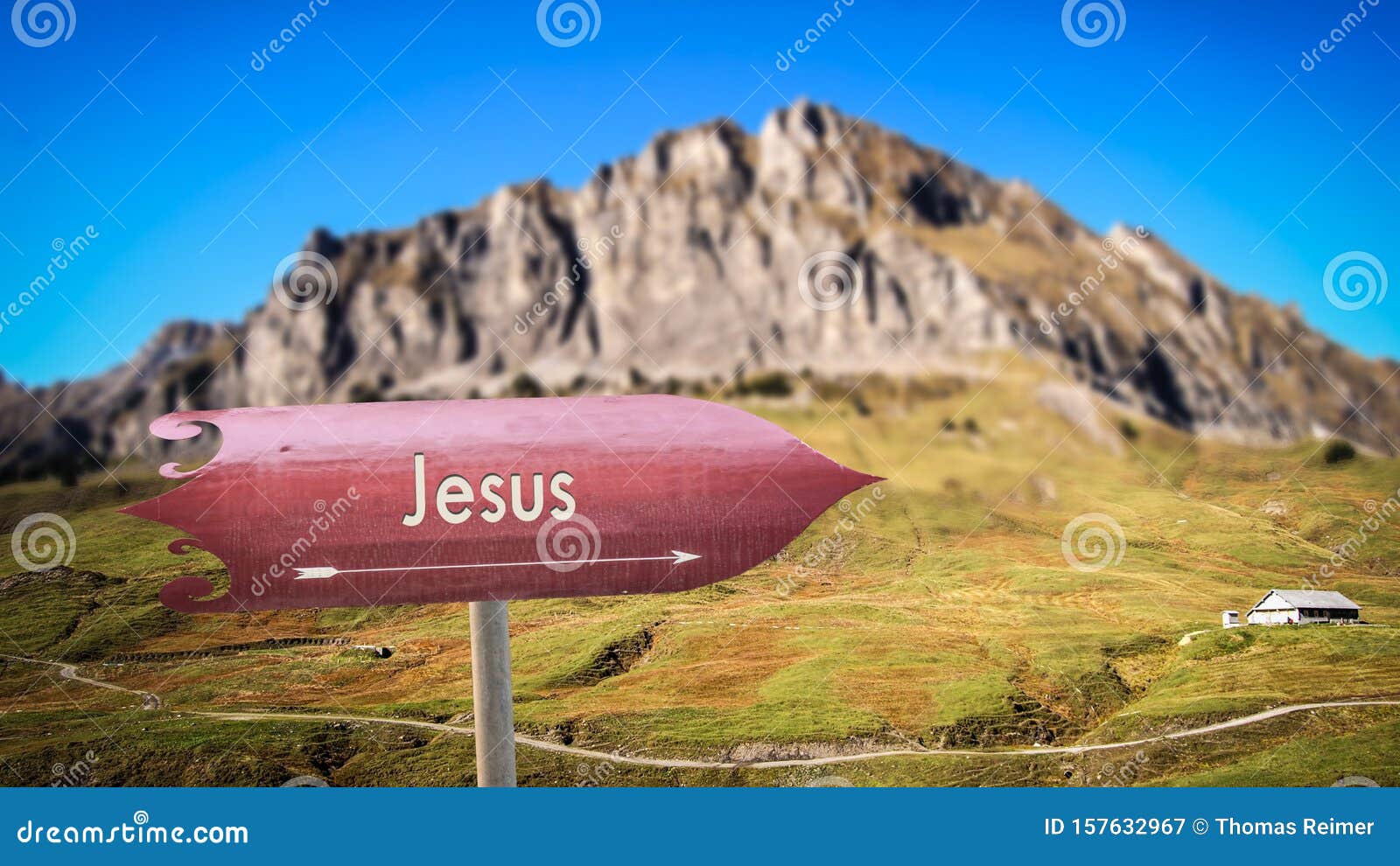 Street Sign to Jesus stock image. Image of devil, signpost - 157632967