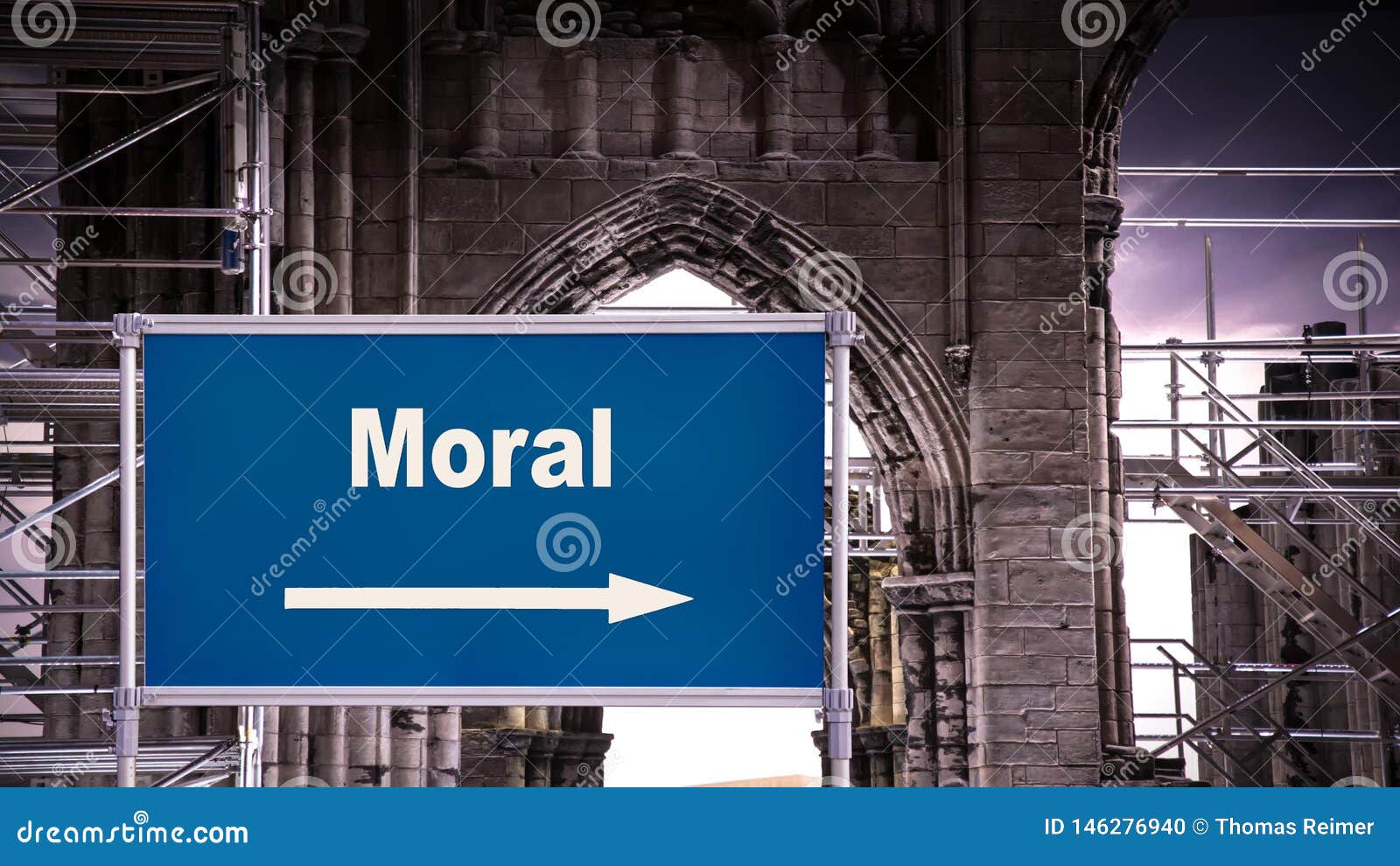 Street Sign to Moral stock photo. Image of values, honest - 146276940