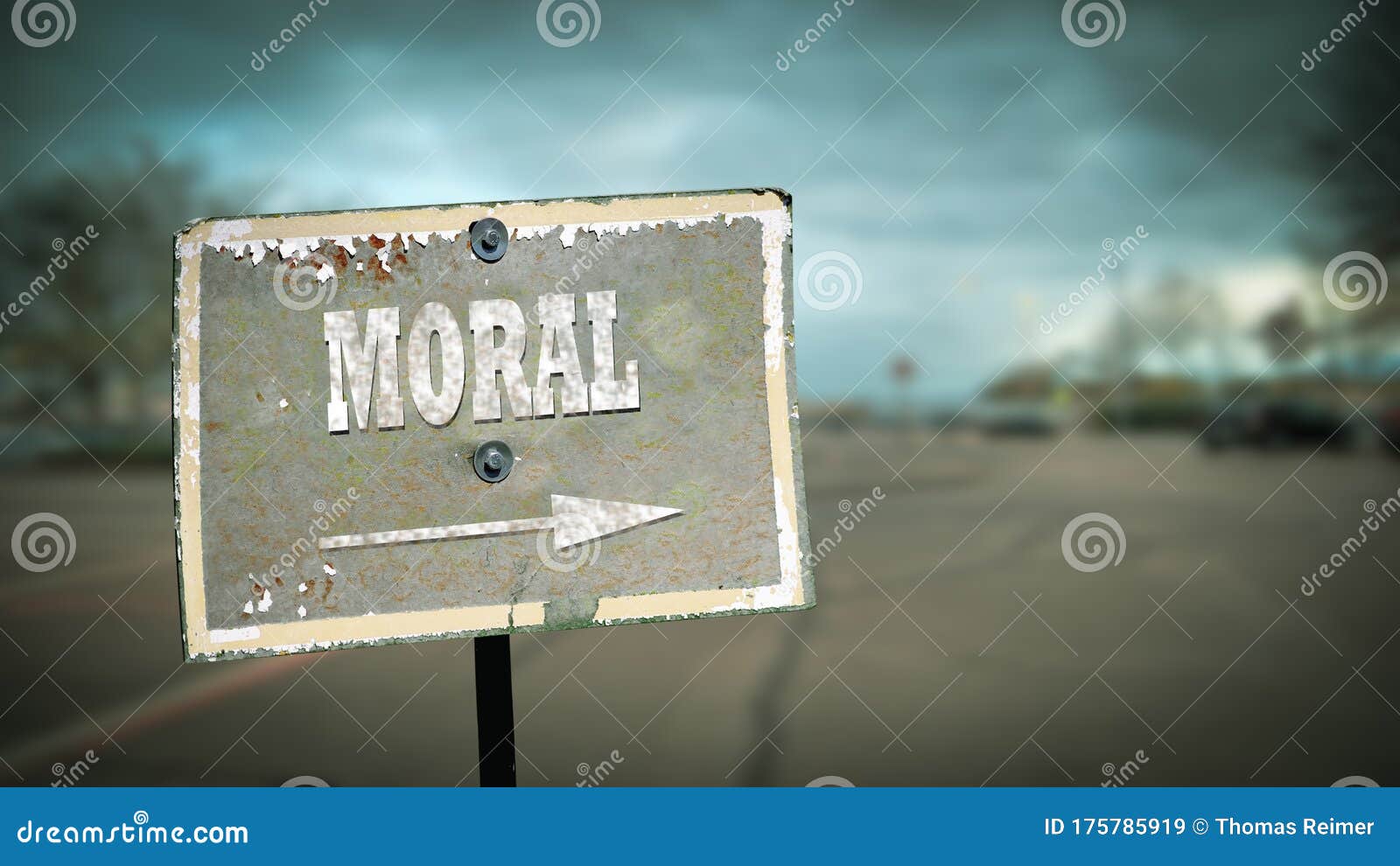 Street Sign to Moral stock image. Image of ethos, virtues - 175785919