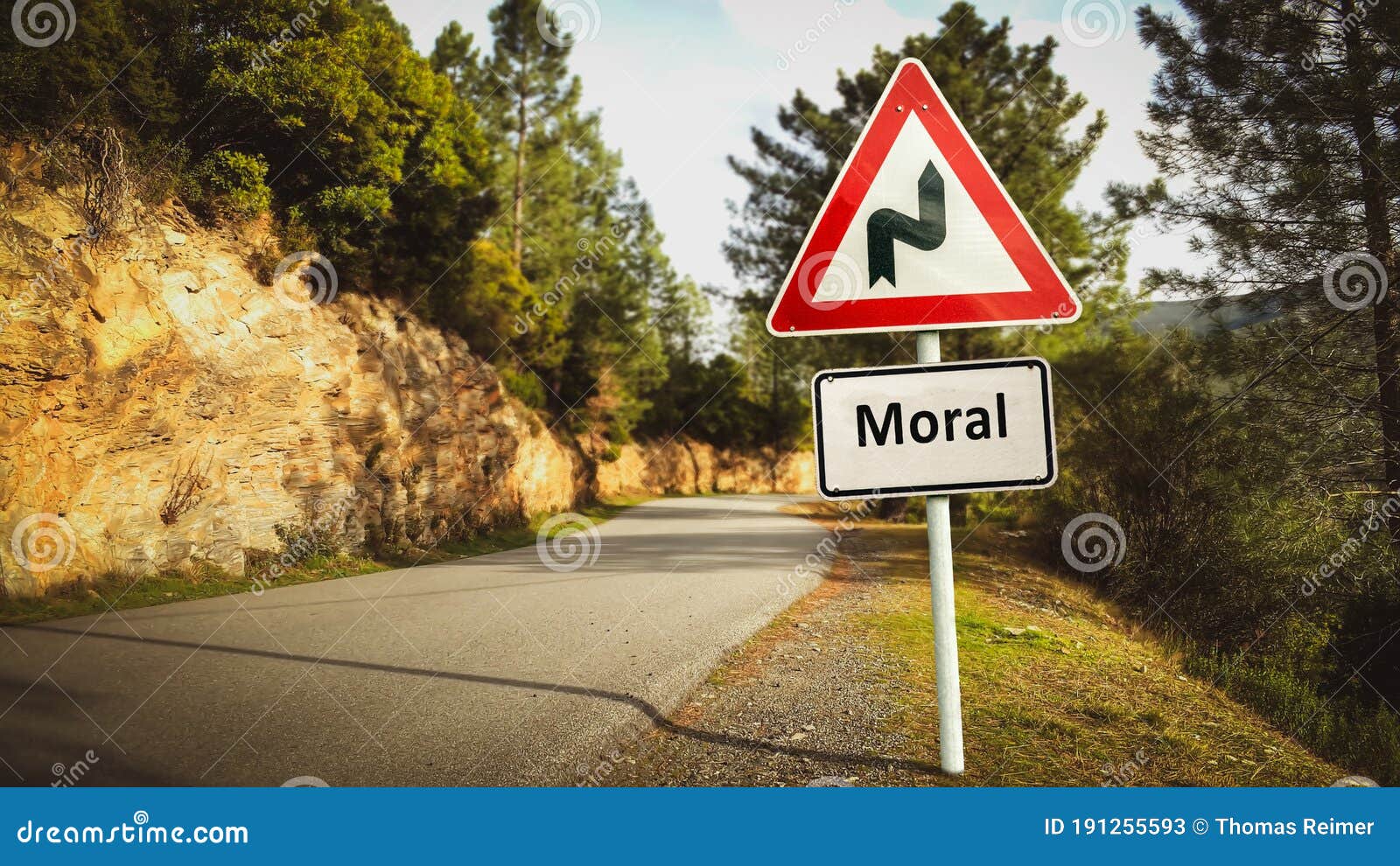 Street Sign to Moral stock image. Image of philosophy - 191255593