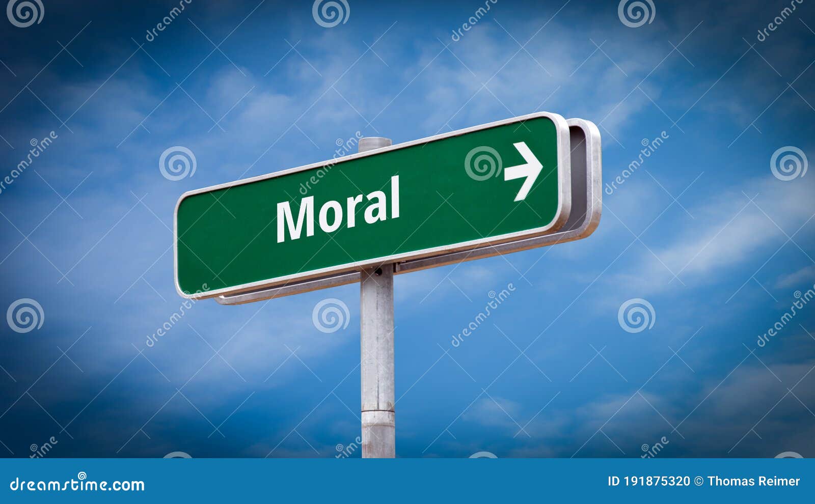Street Sign to Moral stock photo. Image of ethos, profit - 191875320