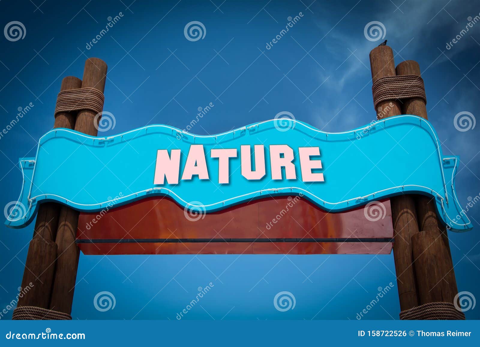 Street Sign to Nature stock photo. Image of area, farm - 158722526