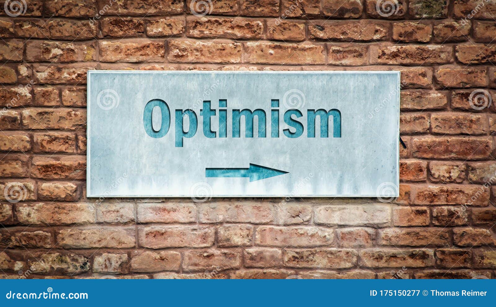Street Sign to Optimism stock image. Image of confidence - 175150277