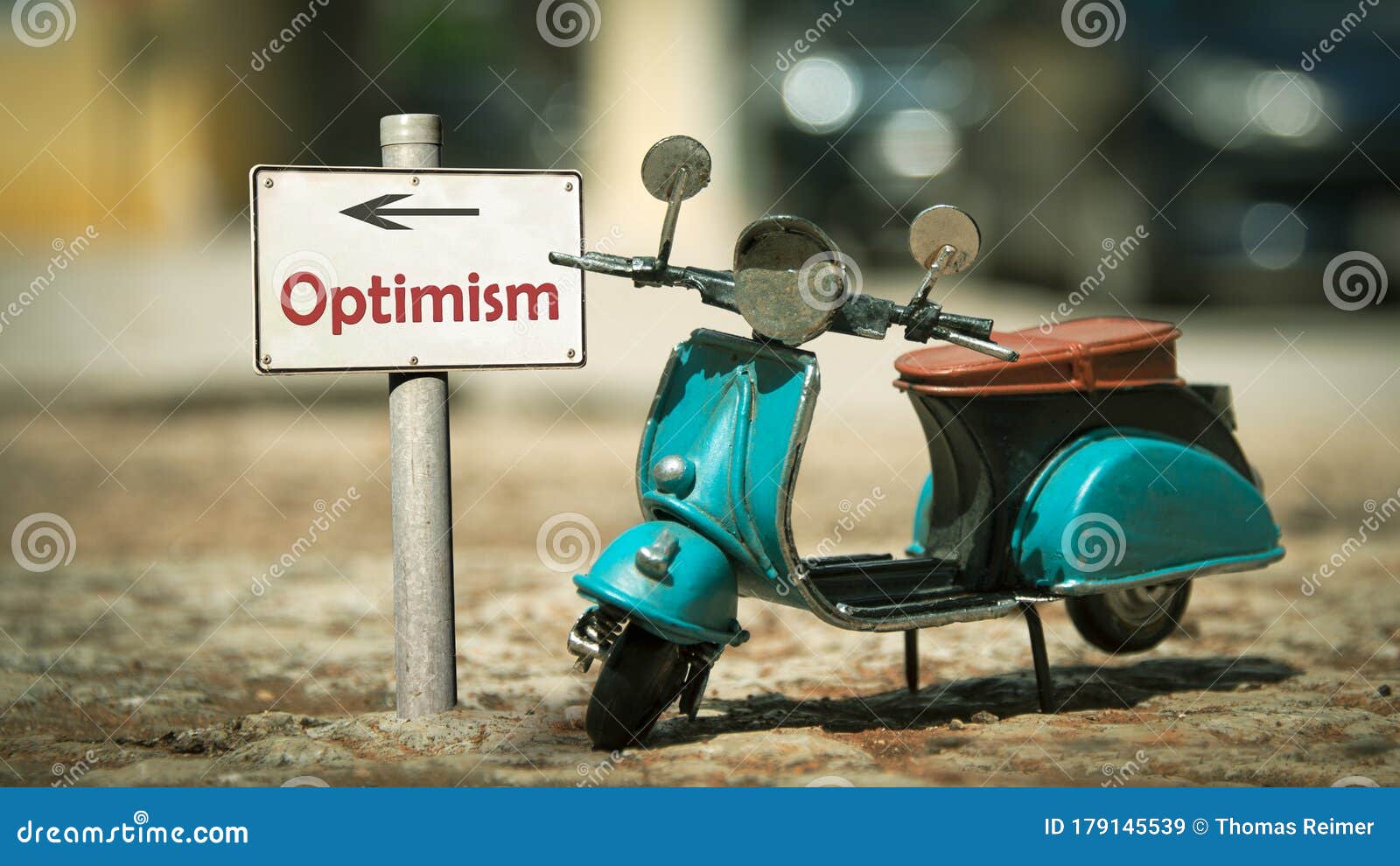 Street Sign to Optimism stock image. Image of sign, shield - 179145539