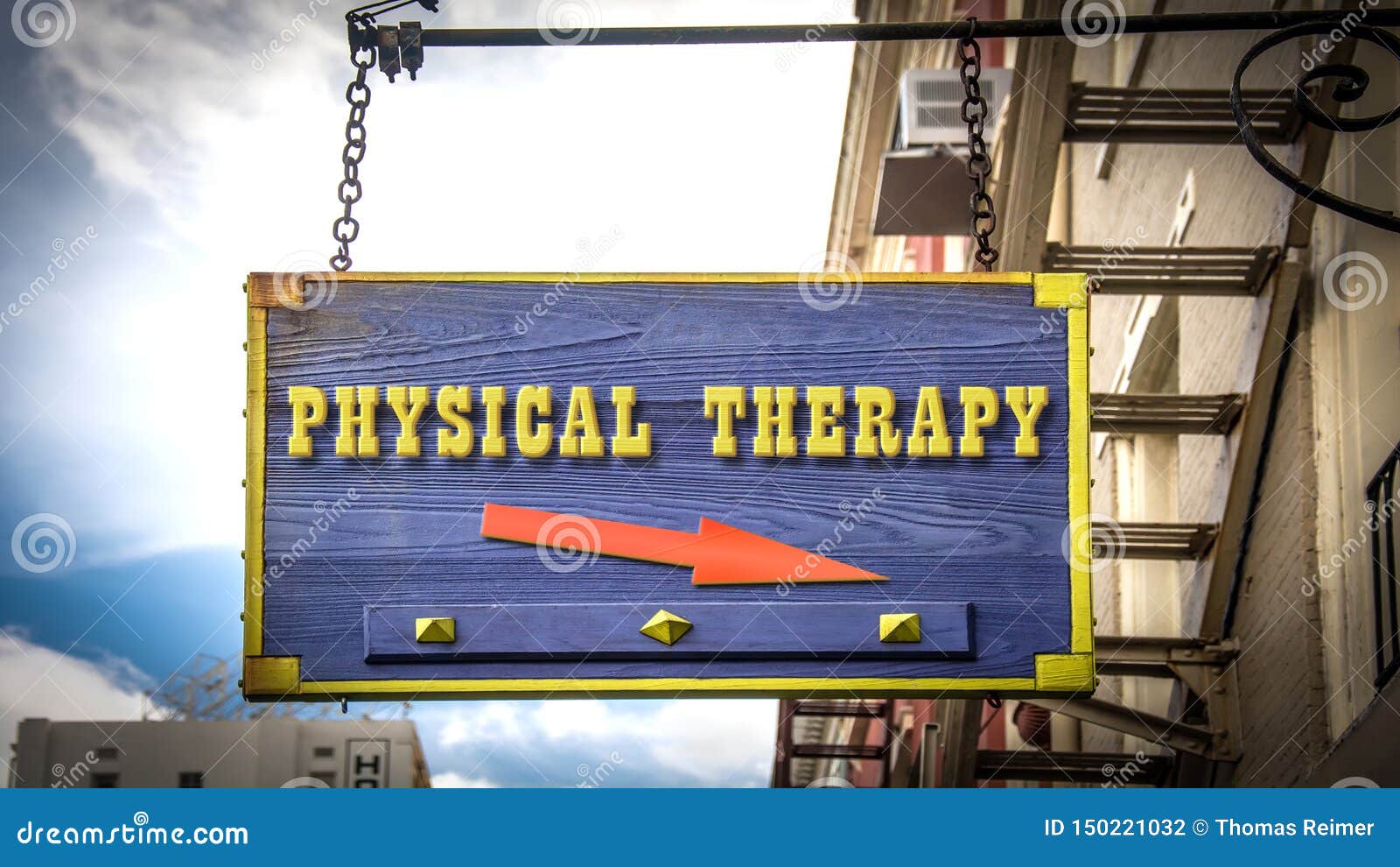 Street Sign To Physical Therapy Stock Photo - Image of guidepost ...