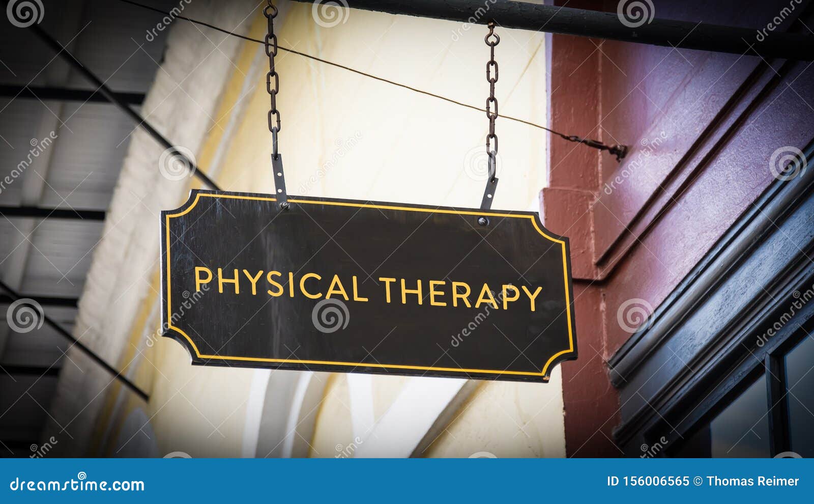 Street Sign To Physical Therapy Stock Image - Image of exercise, sign ...