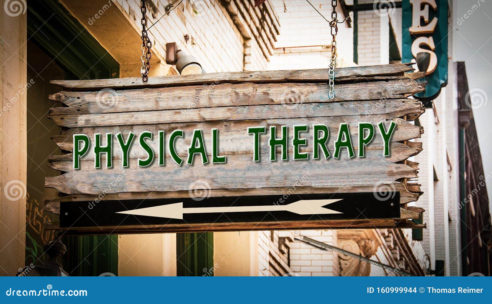 Street Sign To Physical Therapy Stock Photo - Image of direction ...
