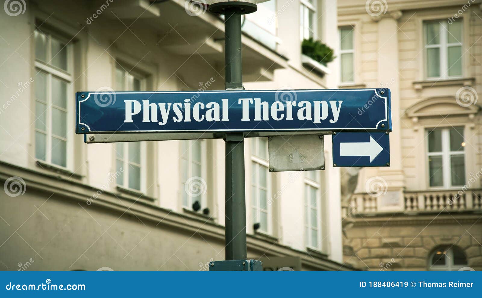 Street Sign To Physical Therapy Stock Illustration - Illustration of ...