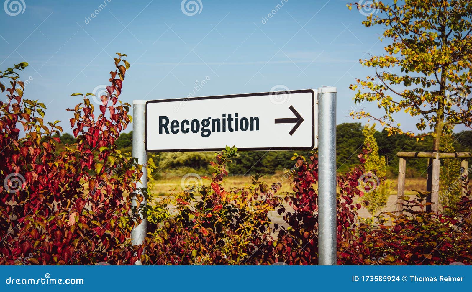 Street Sign to Recognition stock photo. Image of profession - 173585924