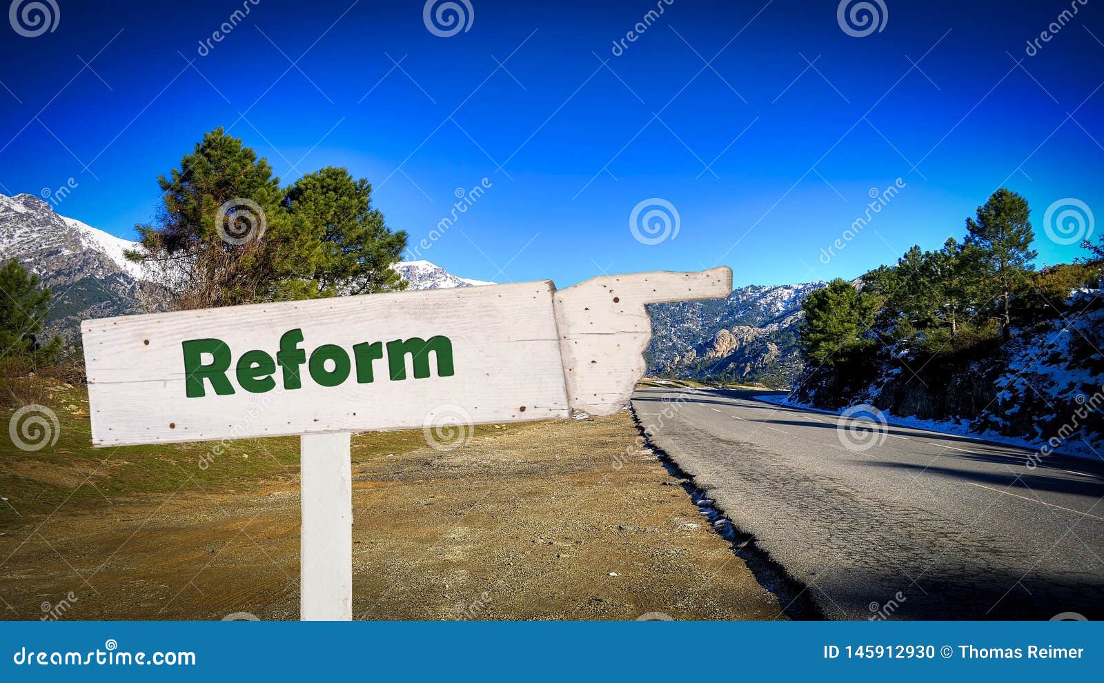 Street Sign to Reform stock illustration. Illustration of federalism ...