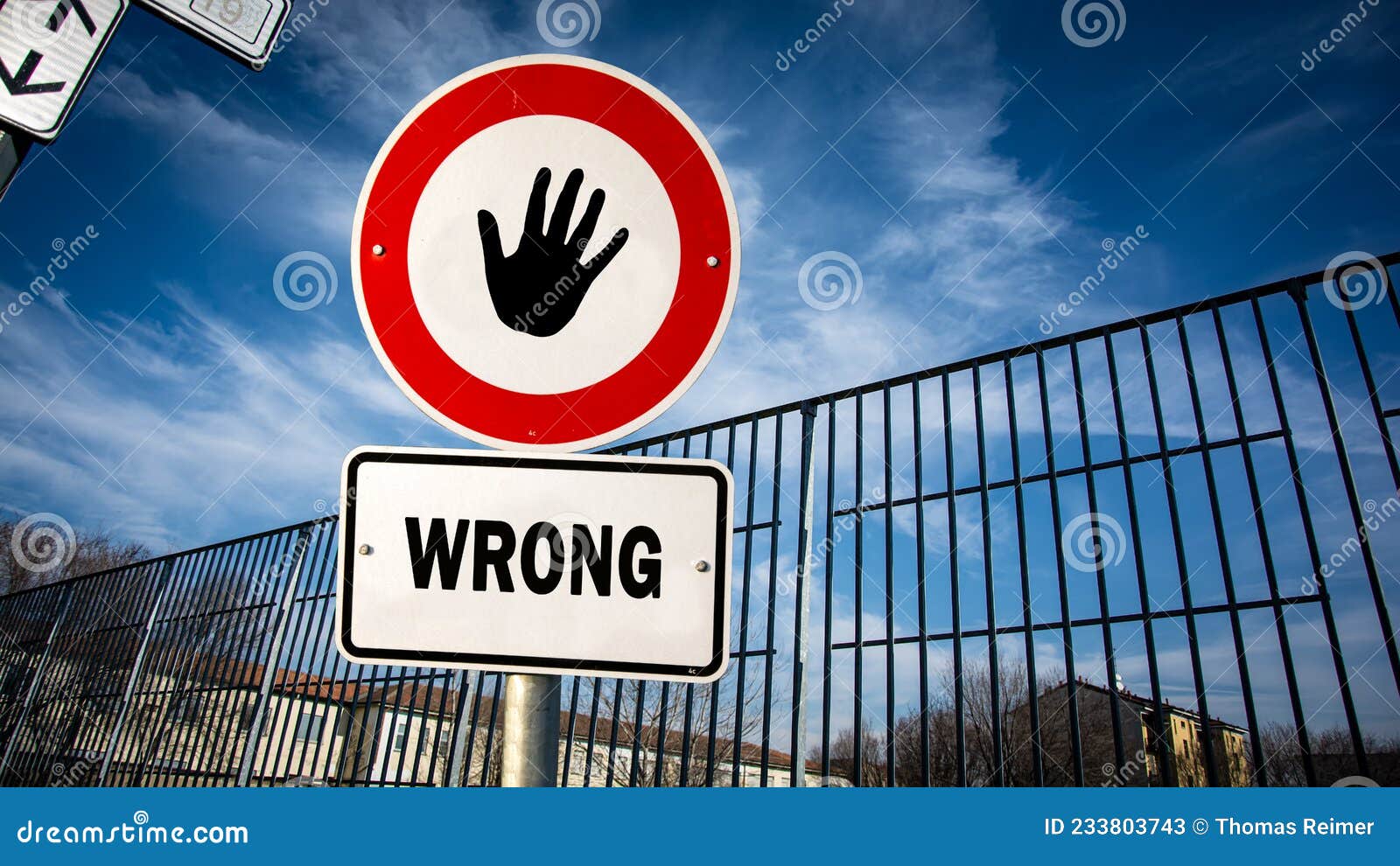 Street Sign To Right Versus Wrong Stock Image - Image of signpost ...