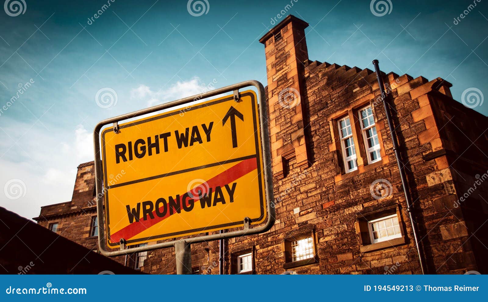 Street Sign To RIGHT WAY Versus WRONG WAY Stock Image - Image of ... Street Sign To RIGHT WAY Versus WRONG WAY Stock Image - Image of ...