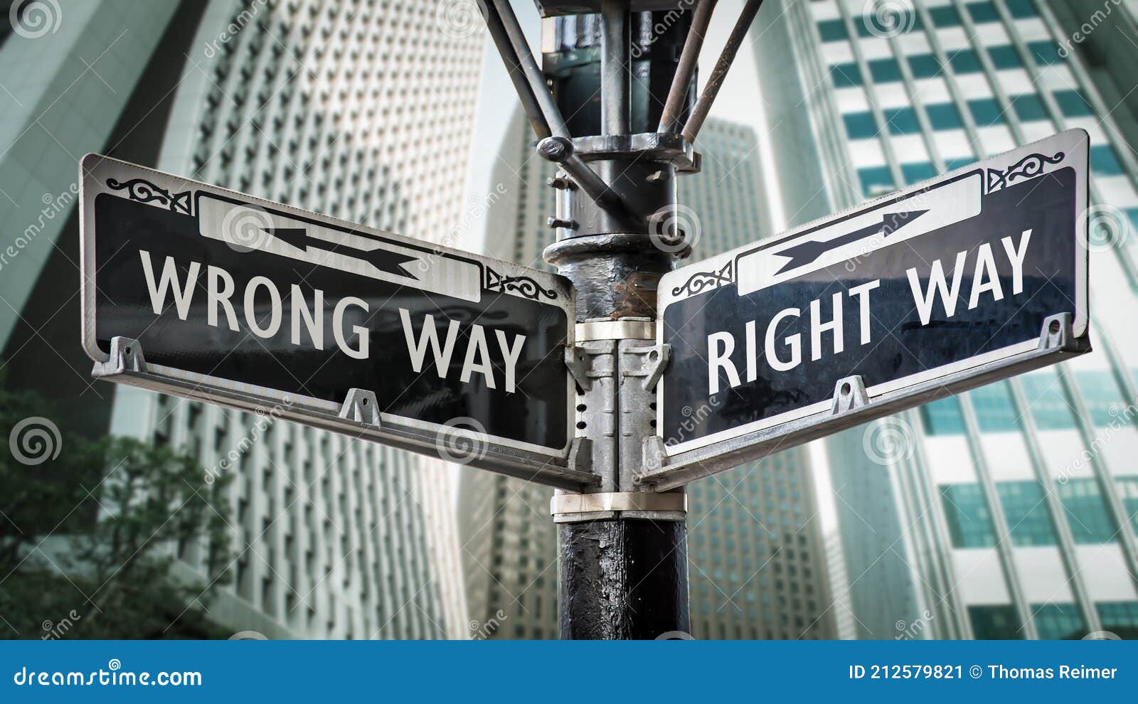Street Sign To RIGHT WAY Versus WRONG WAY Stock Image - Image of false ... Street Sign To RIGHT WAY Versus WRONG WAY Stock Image - Image of false ...