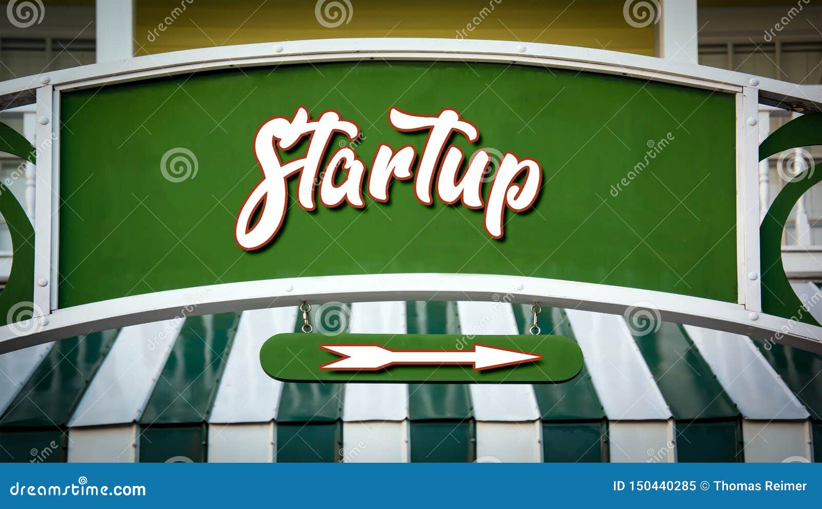 Street Sign to Startup stock image. Image of plan, startup - 150440285