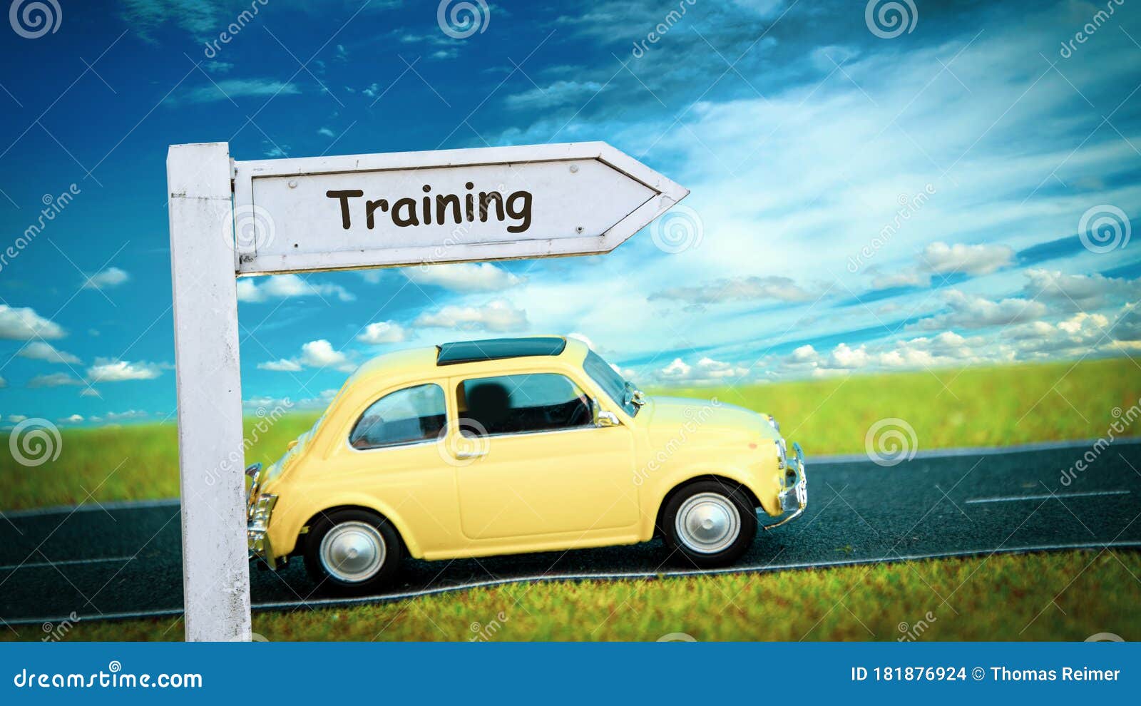 Street Sign to Training stock photo. Image of tutoring - 181876924