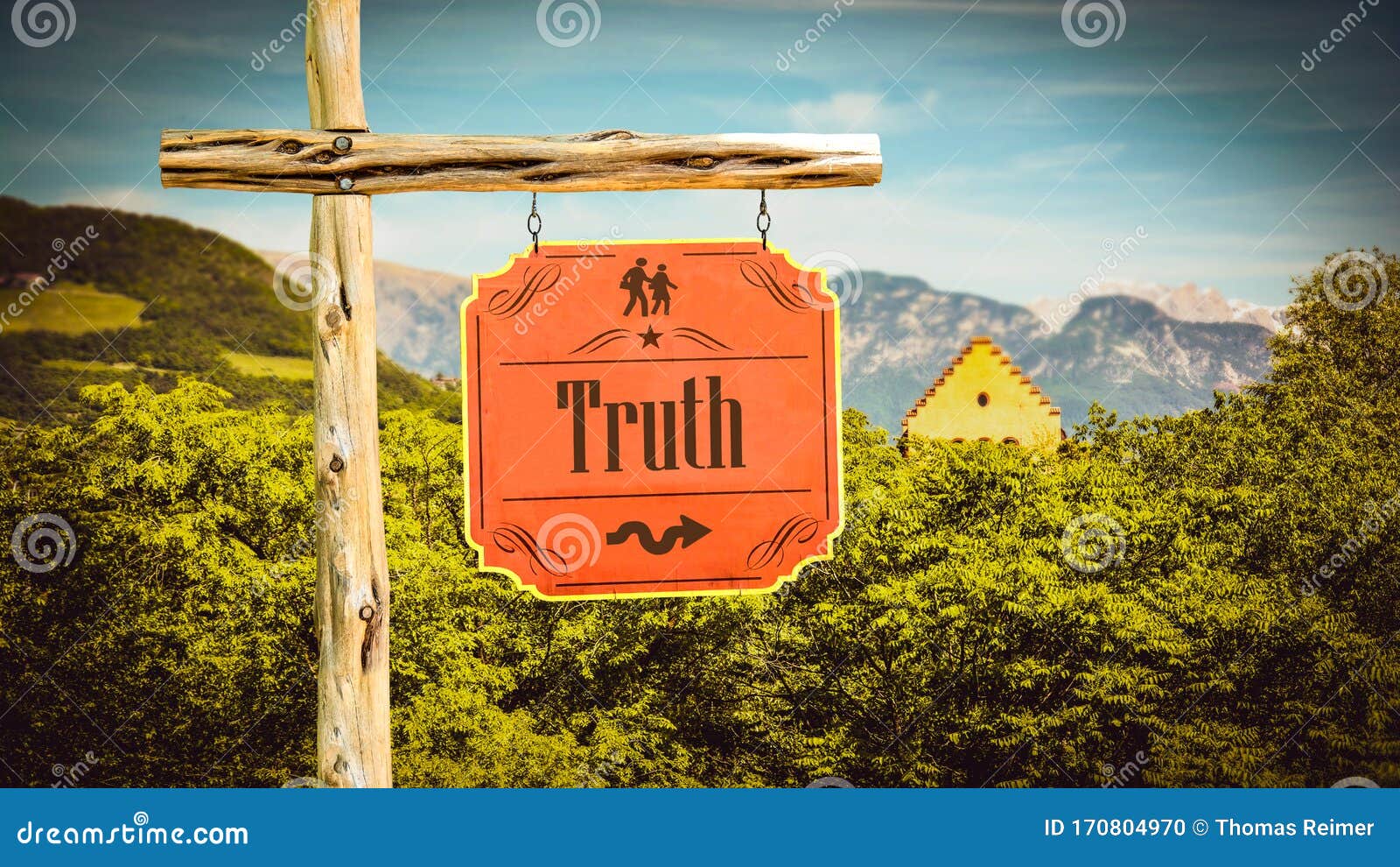 Street Sign to Truth stock illustration. Illustration of true - 170804970