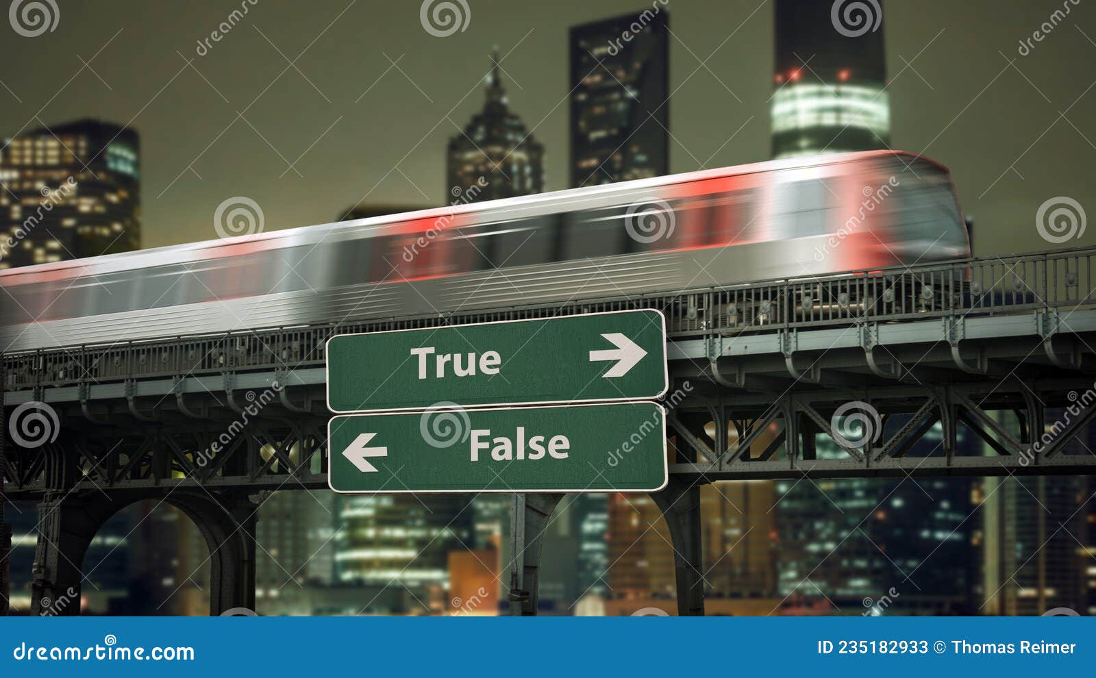Street Sign True Versus False Stock Image - Image of contra, decision ...