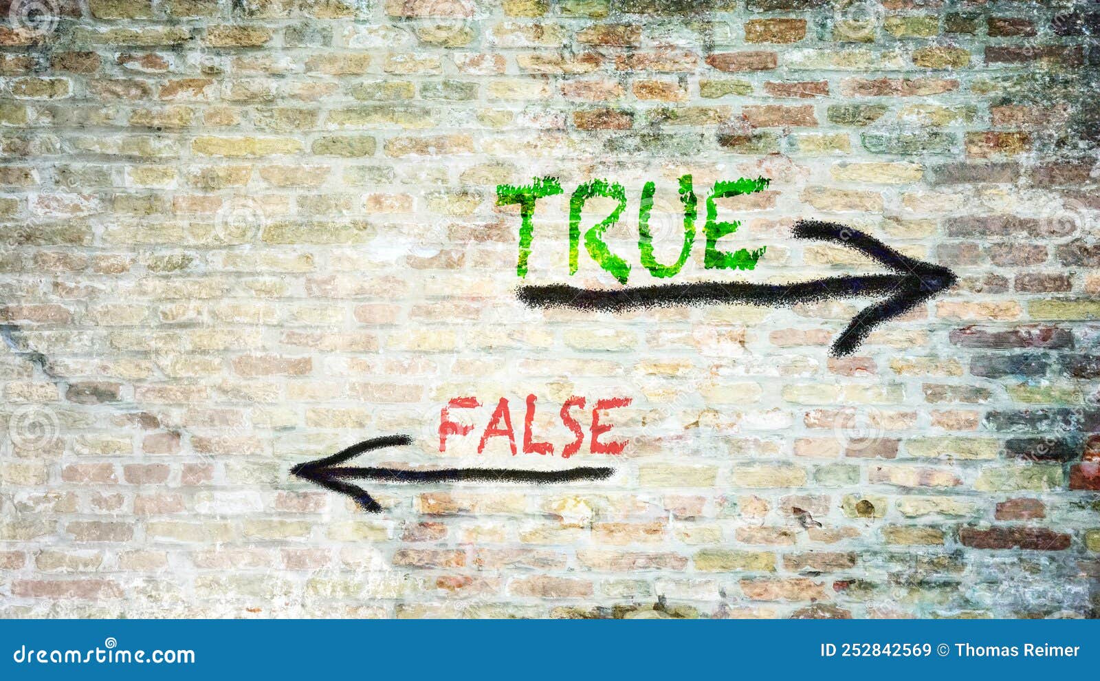 Street Sign True Versus False Stock Image - Image of direction ...