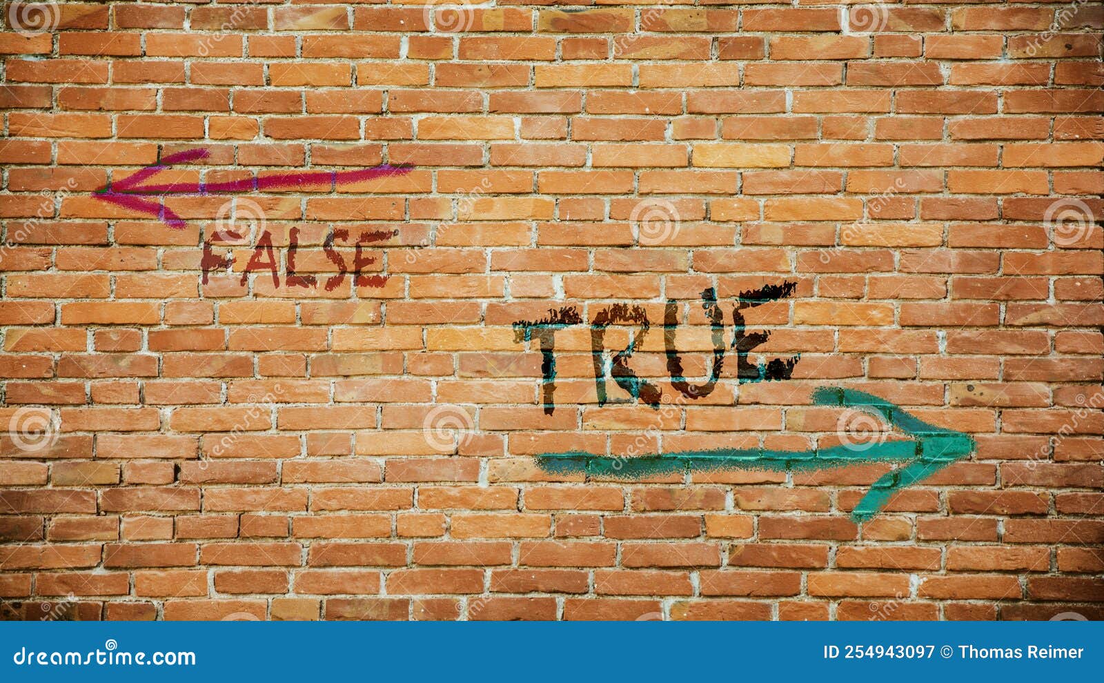 Street Sign True Versus False Stock Image - Image of road, shield ...