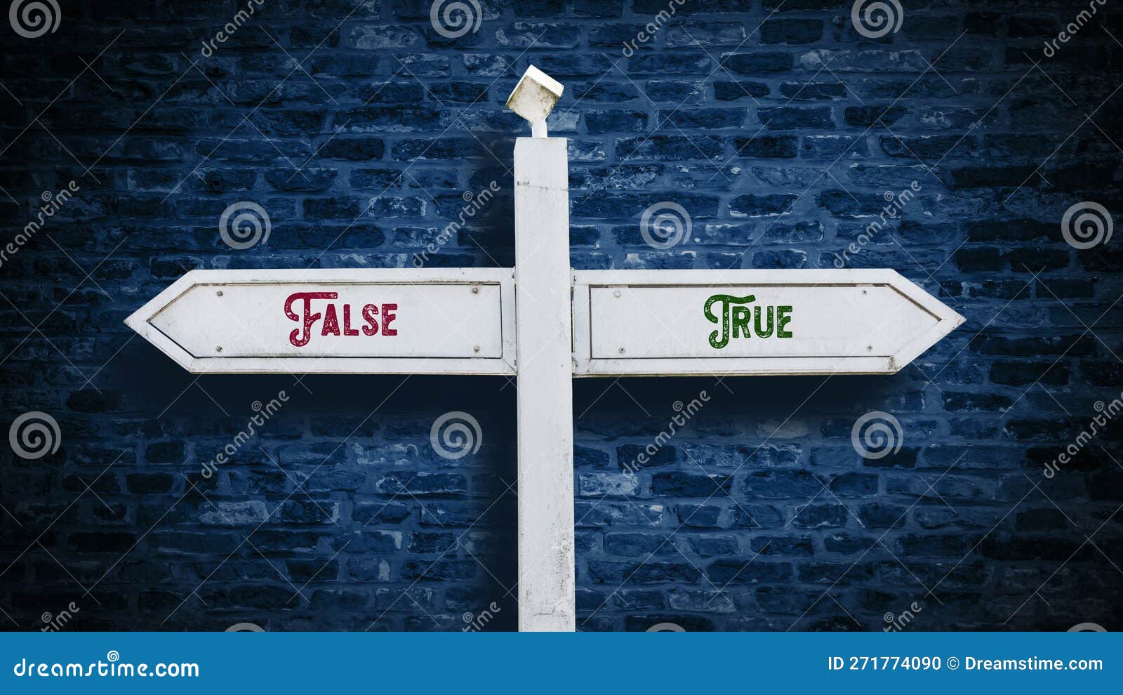 Street Sign True Versus False Stock Photo - Image of shield, decision ...