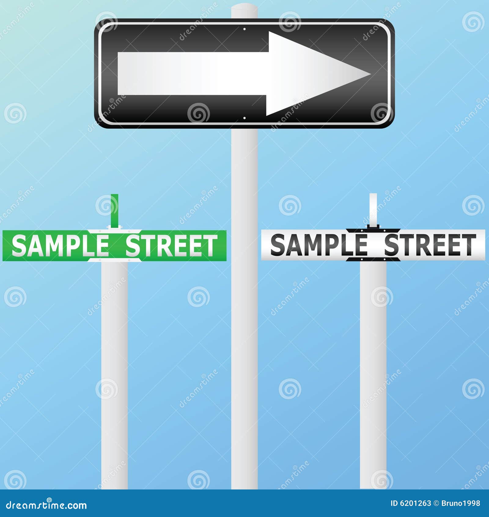 Street signs stock vector. Illustration of vector, sign - 6201263