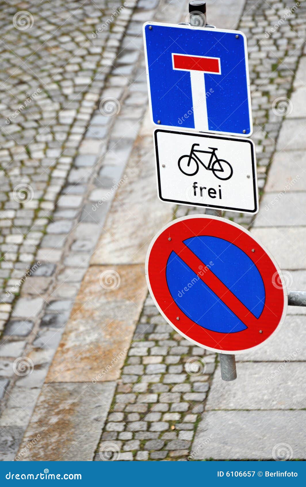Street signs in Germany stock image. Image of pavement - 6106657
