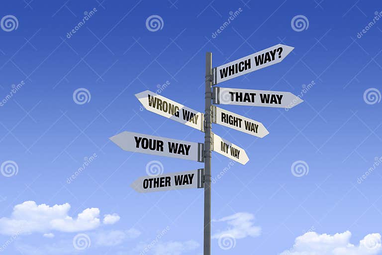 Street Signs_MultipleWays stock photo. Image of career - 20849526