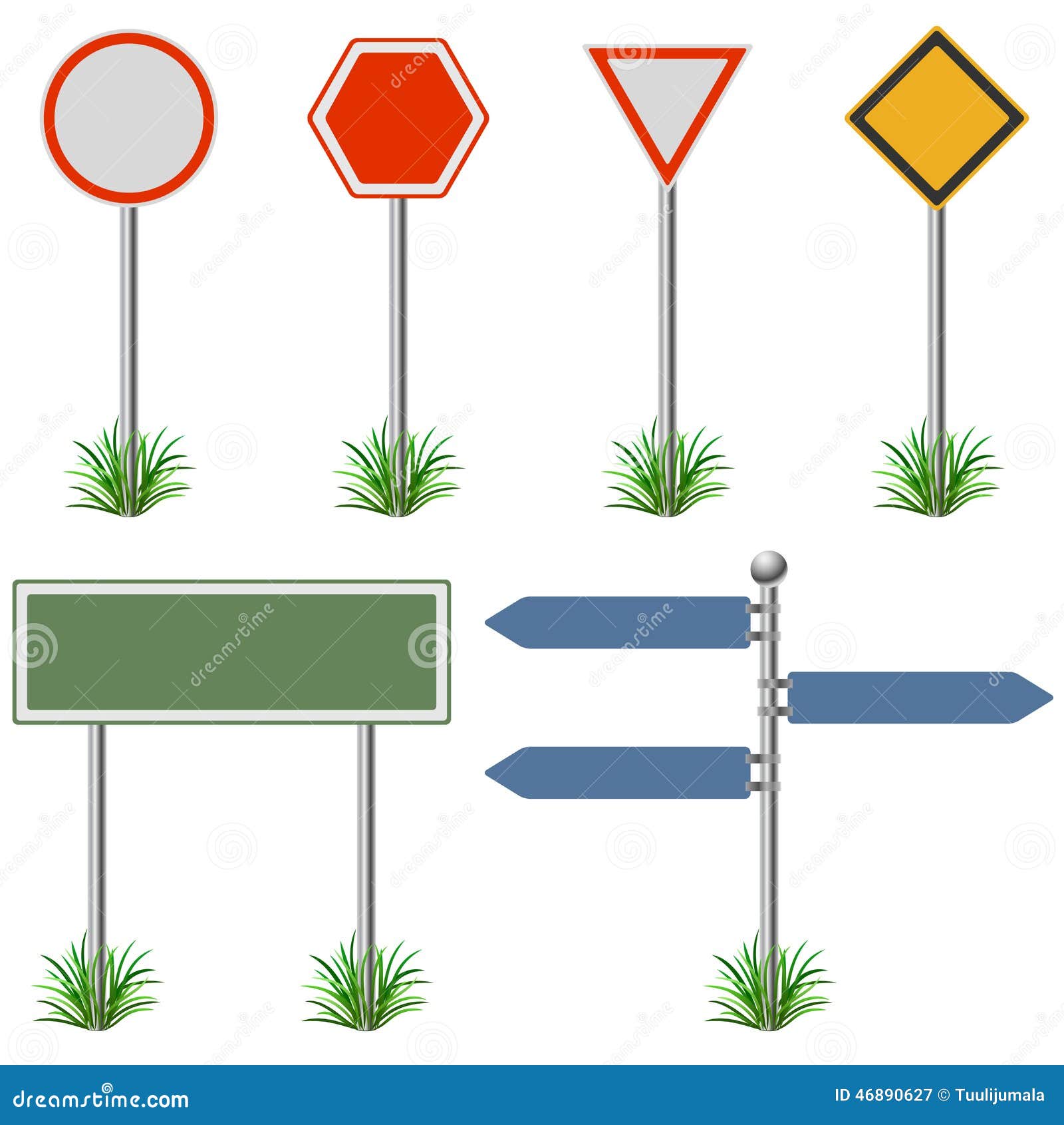 Street signs set stock vector. Illustration of side, black - 46890627