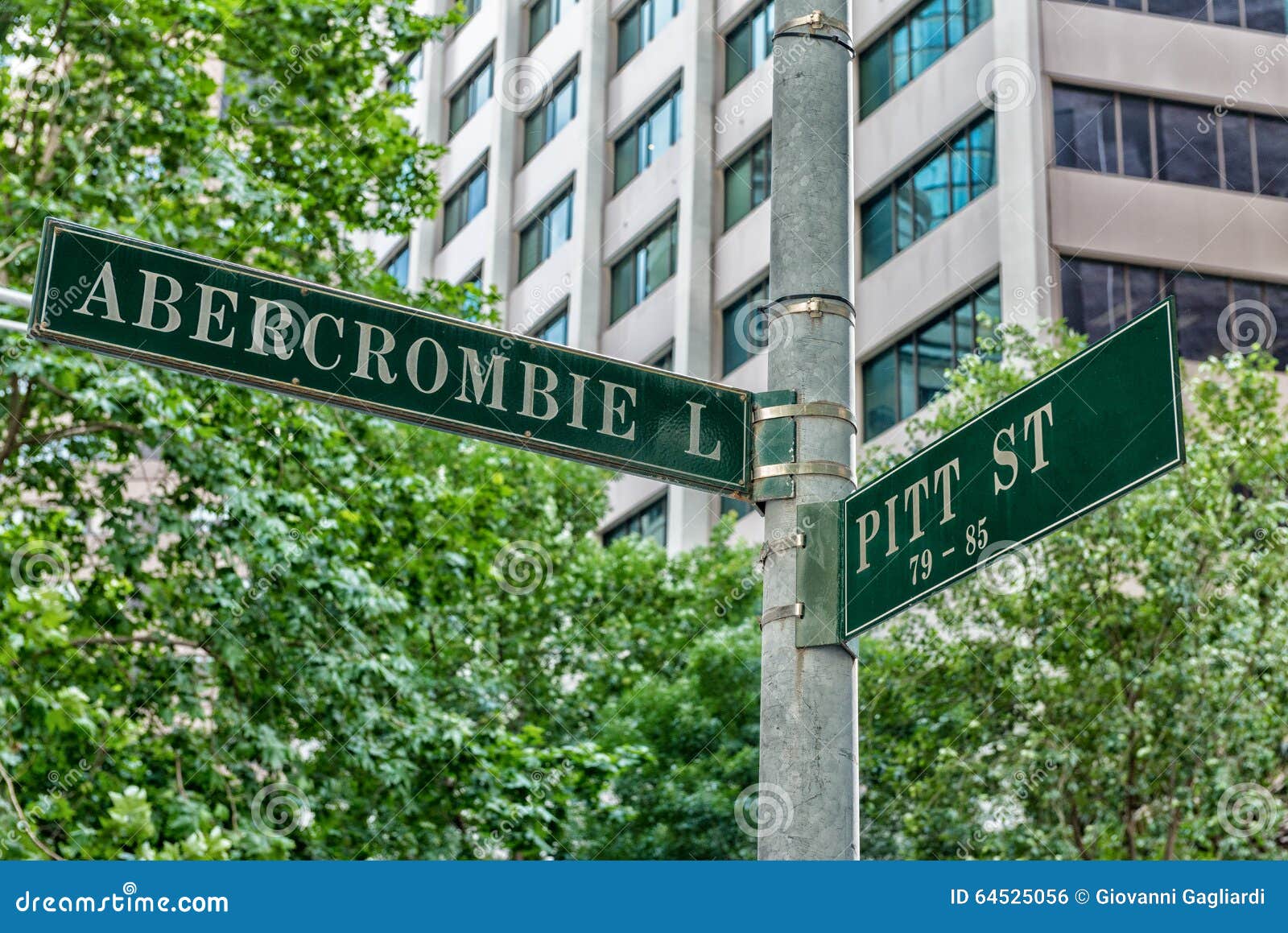 Street Signs in Sydney Road Intersections Stock Photo - Image of ...