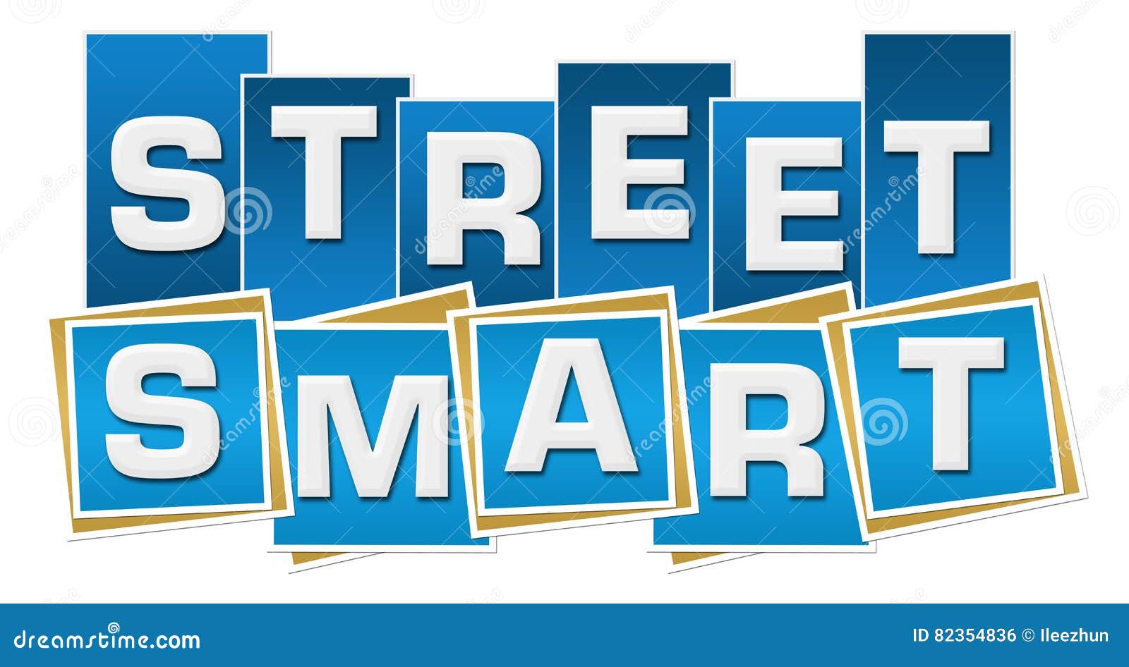 Street Smart Blue Squares Stripes Stock Illustration - Illustration of ...