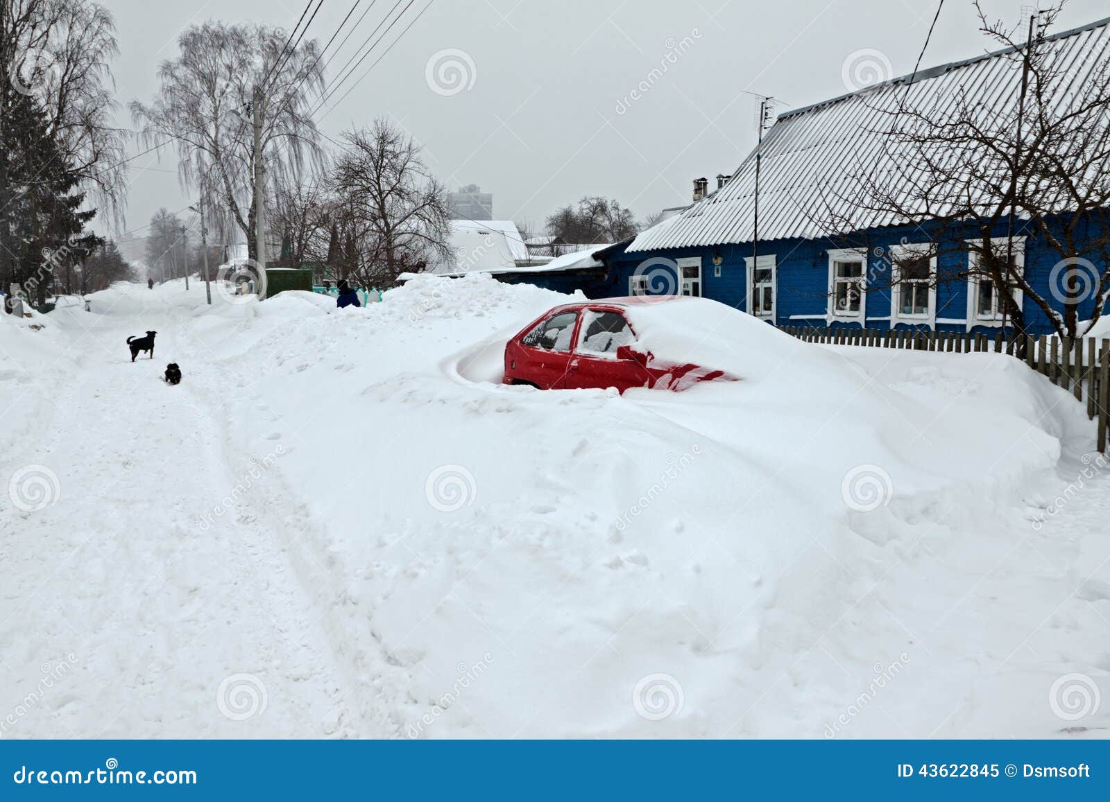 Street after snow storm stock image. Image of deep, weather - 43622845