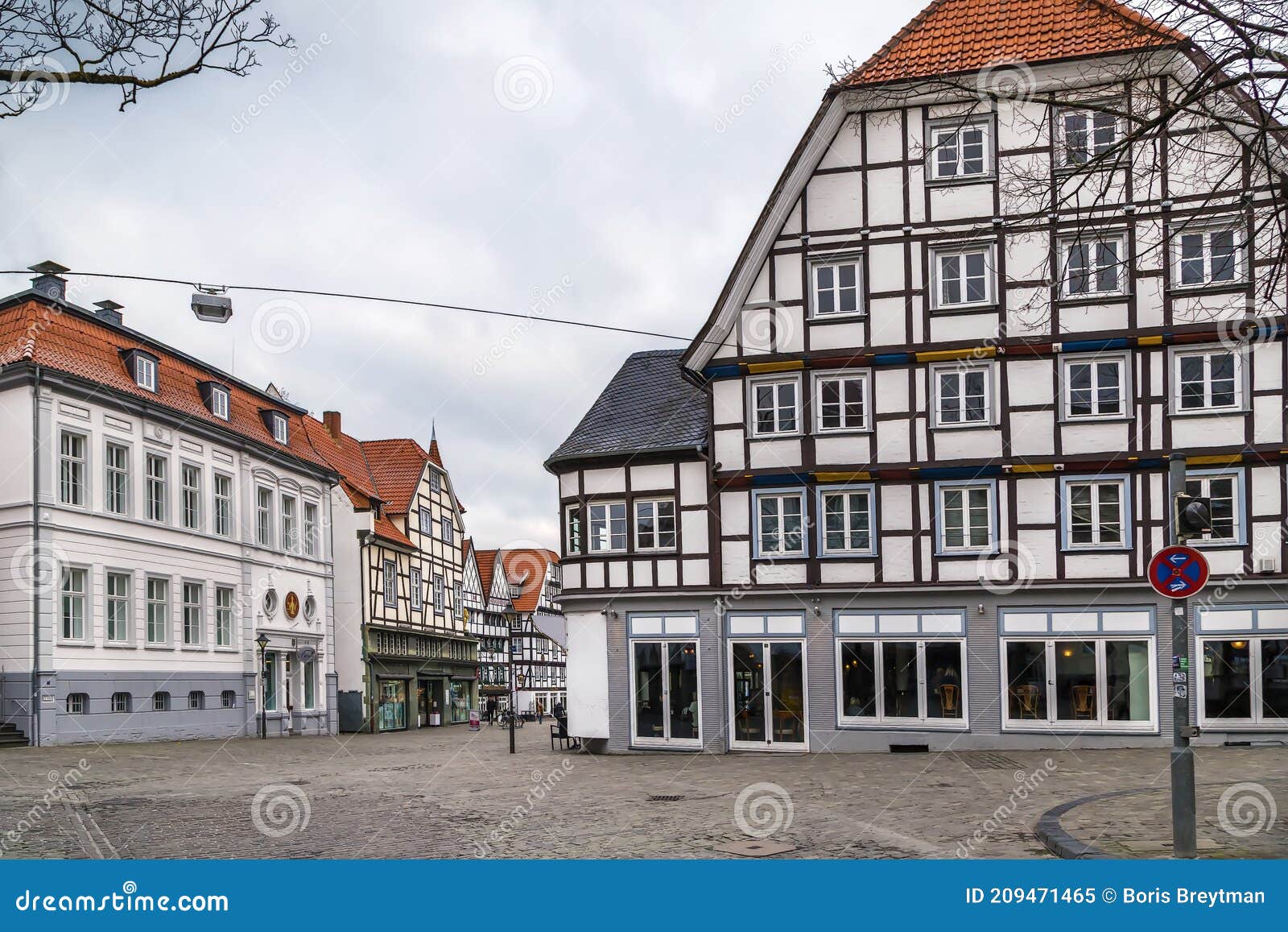 Street in Soest, Germany stock image. Image of fachwerkhaus - 209471465
