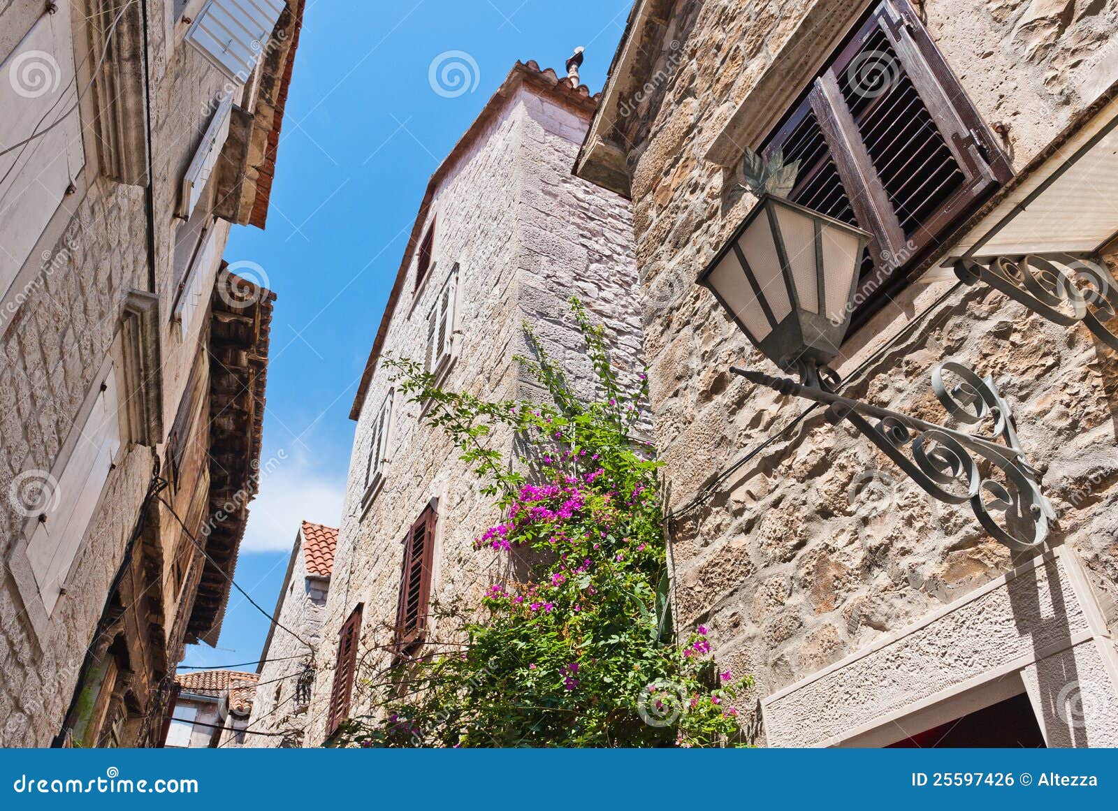 Street in Split, Croatia stock photo. Image of town, roof - 25597426
