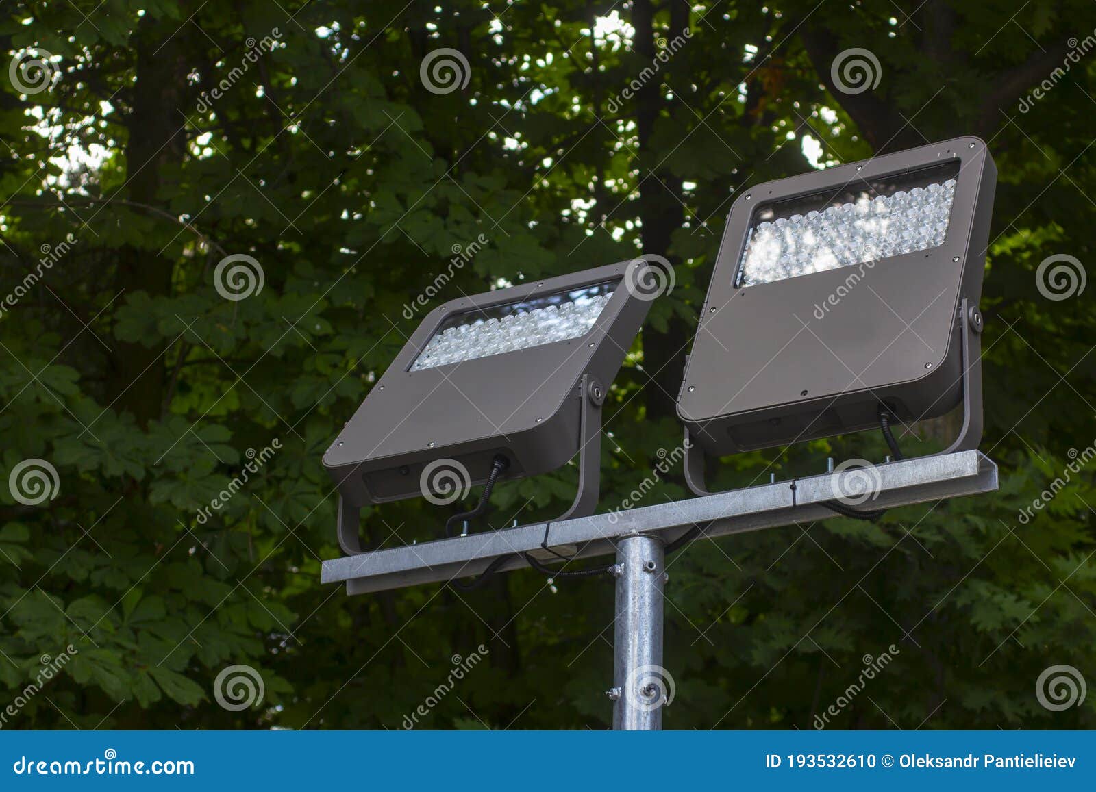 Street Spotlight for Lighting Sculpture Stock Photo - Image of colors ...