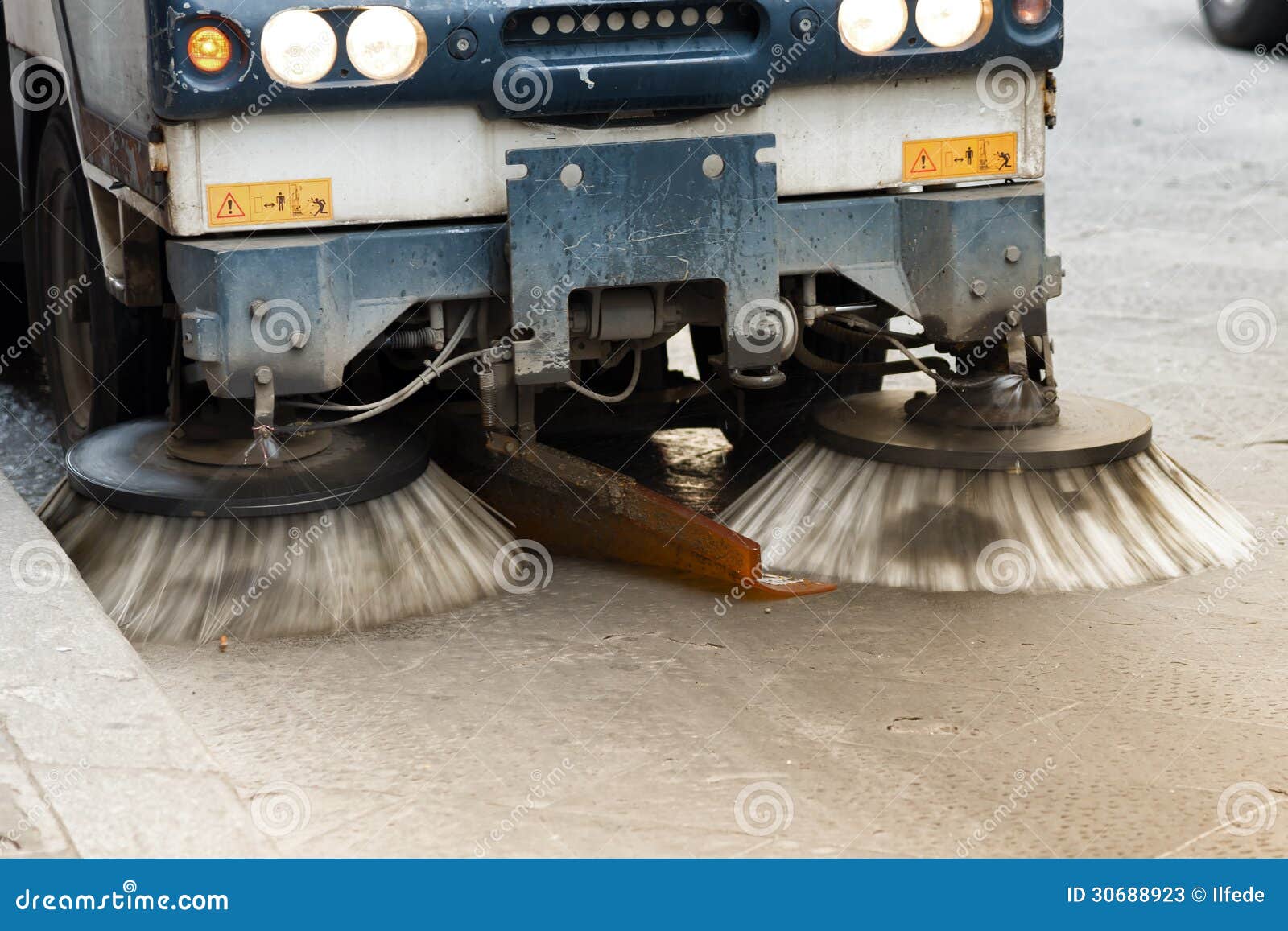Street Sweeper cleaning stock image. Image of washes - 30688923