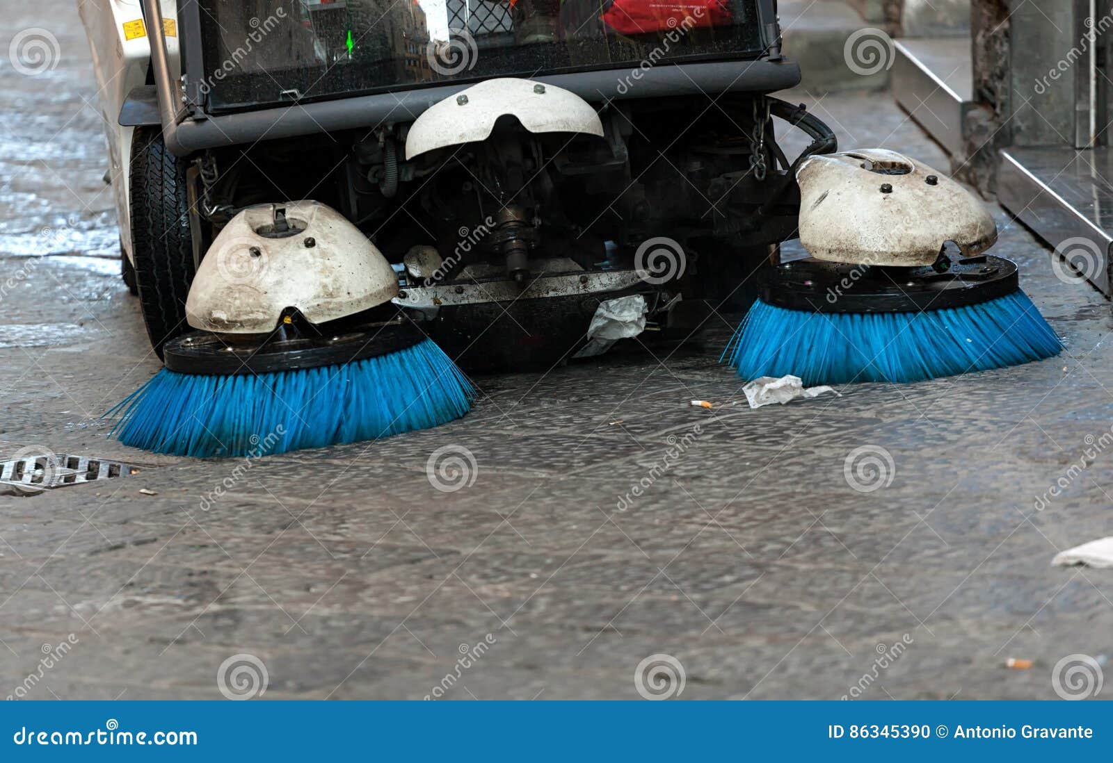 Street Sweeper. Front View. Stock Photo - Image of vehicle, truck: 86345390