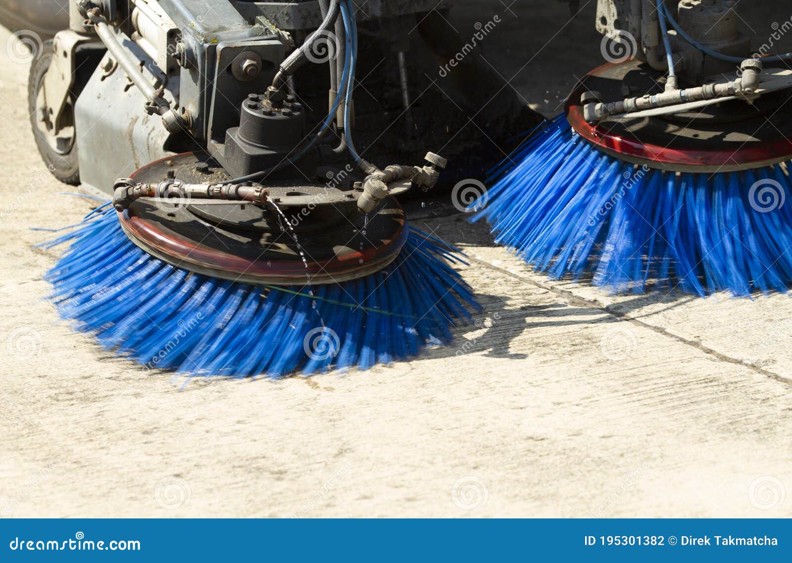 A Street Sweeper Machine Cleaning the Street Stock Photo - Image of ...