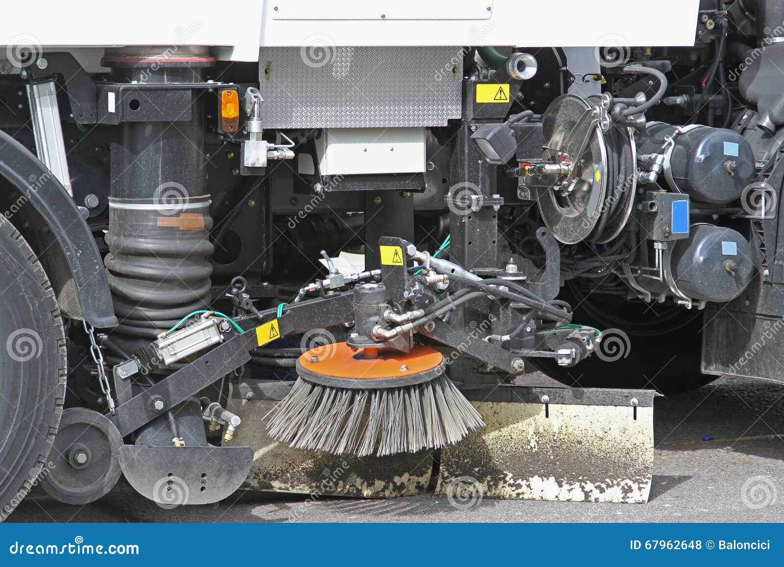 Street Sweeper Machine stock photo. Image of vehicle - 67962648