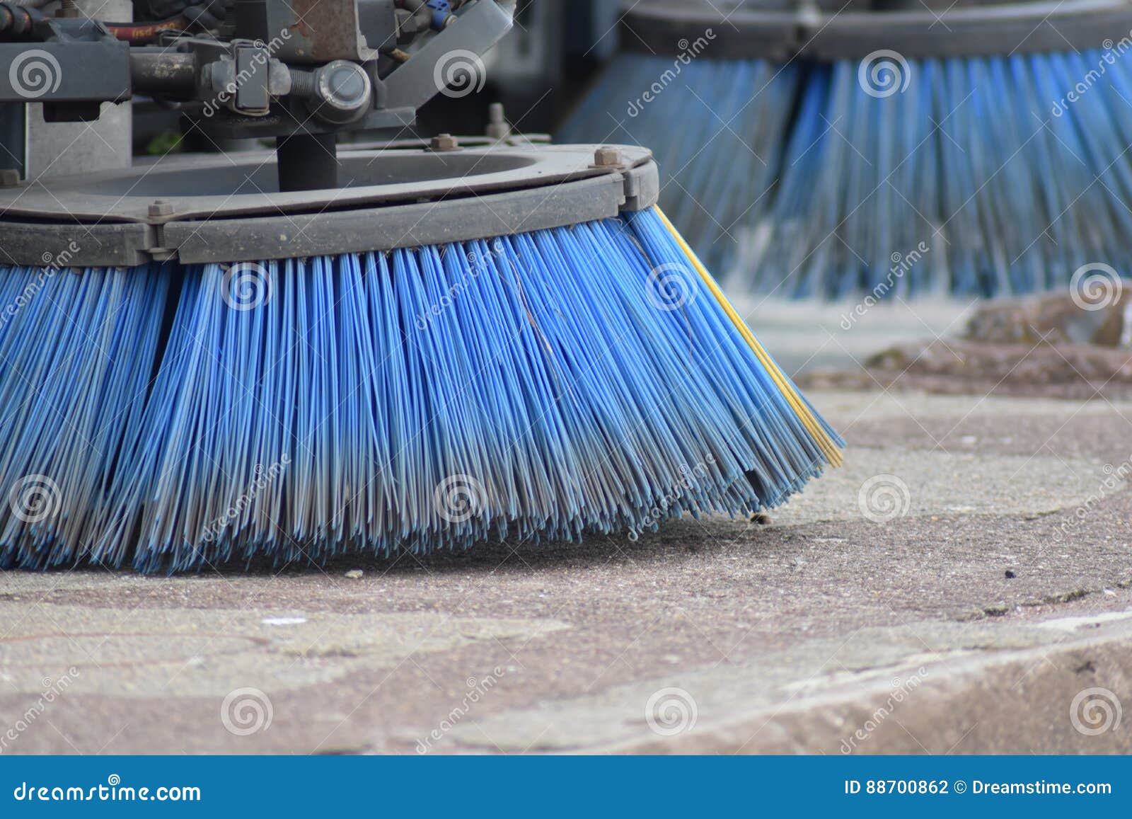 Street sweeper van brushes stock photo. Image of street - 88700862