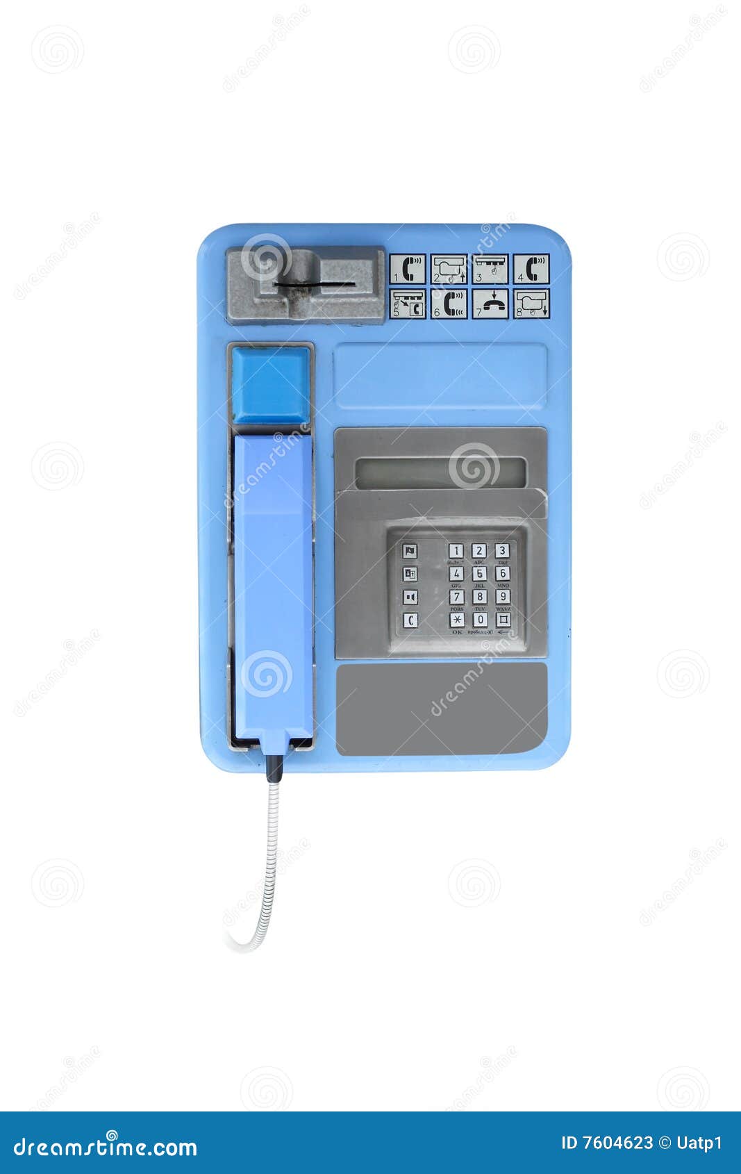 Street telephone stock image. Image of city, grunge, blue - 7604623