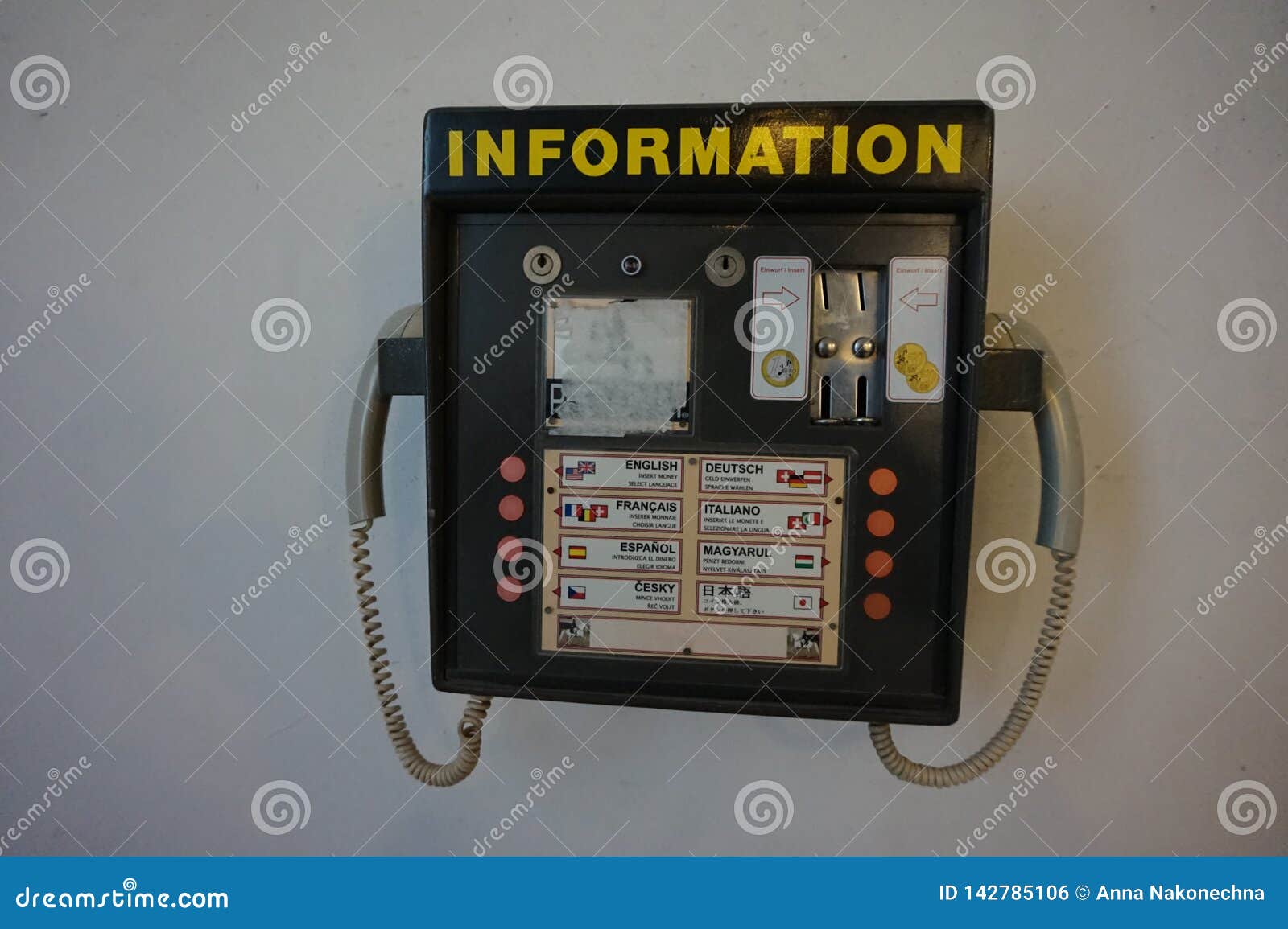 Street Telephone for Providing Reference Information. Stock Photo ...