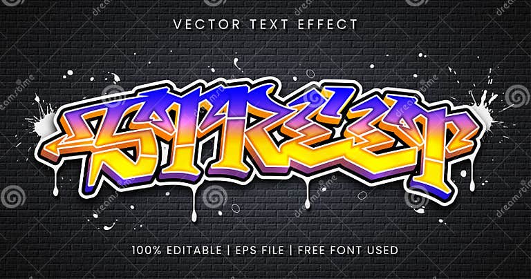 Street Editable Text Effect Style Stock Vector - Illustration of ...