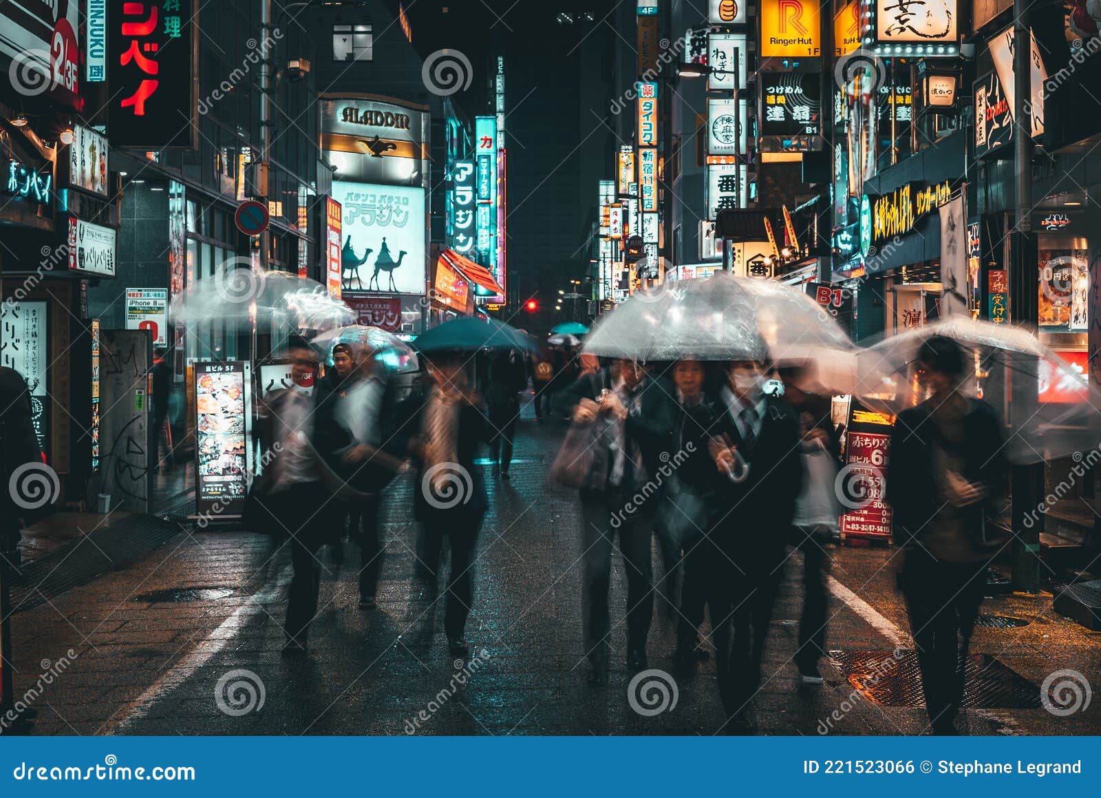 A street in Tokyo at Night editorial photo. Image of light - 221523066