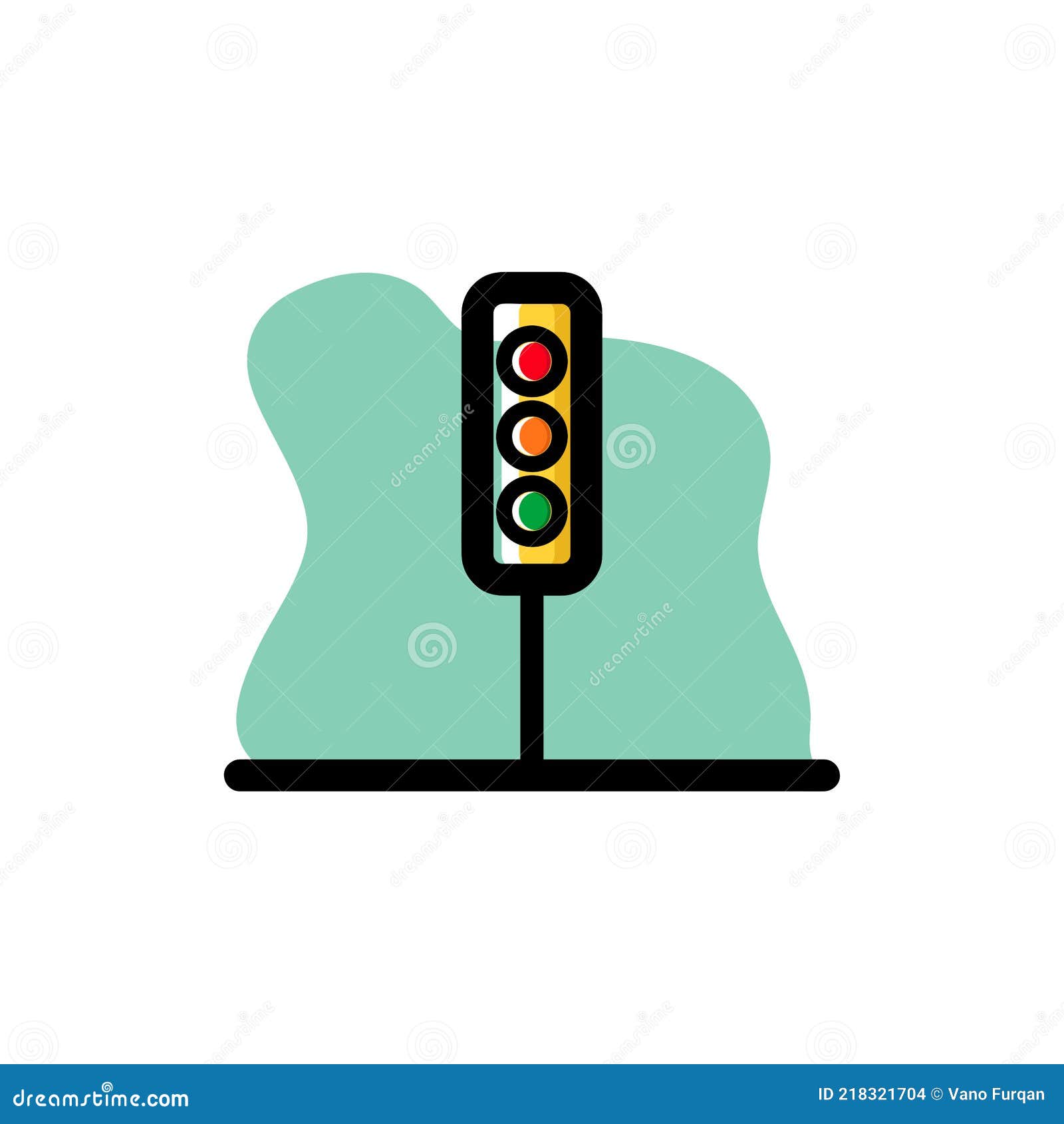 Street Traffic Light Symbol Icon Conceptual Vector Design Stock Vector ...