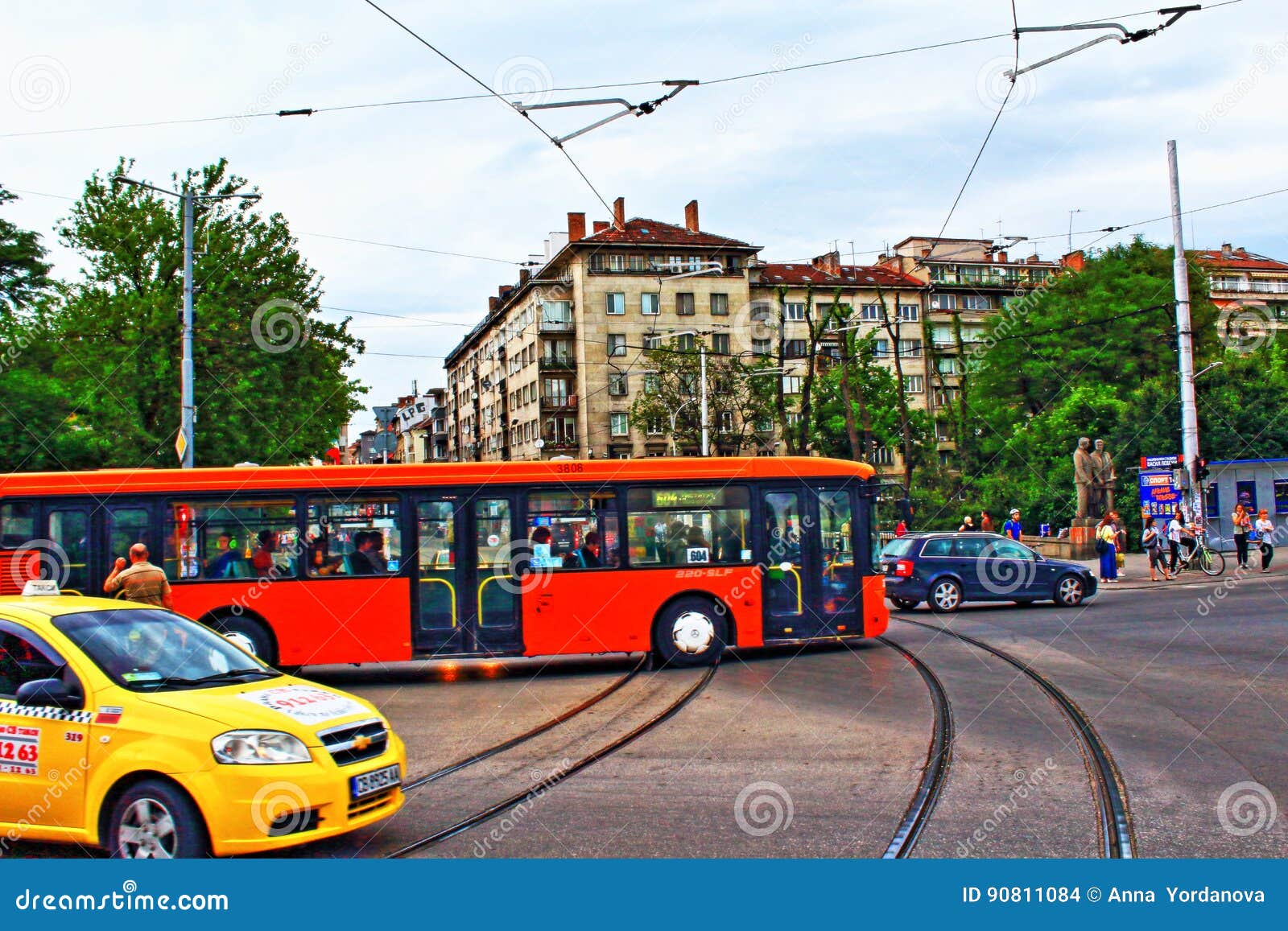 Street Traffic Sofia Bulgaria Editorial Stock Image - Image of taxicab ...