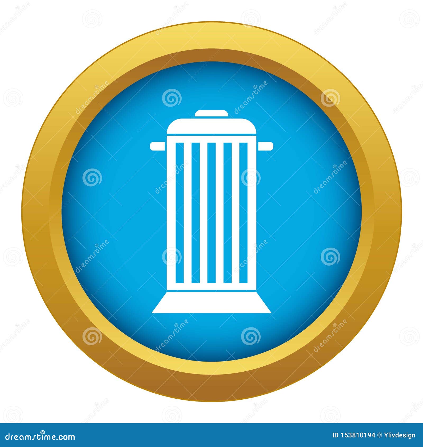 Street Trash Icon Blue Vector Isolated Stock Vector - Illustration of ...